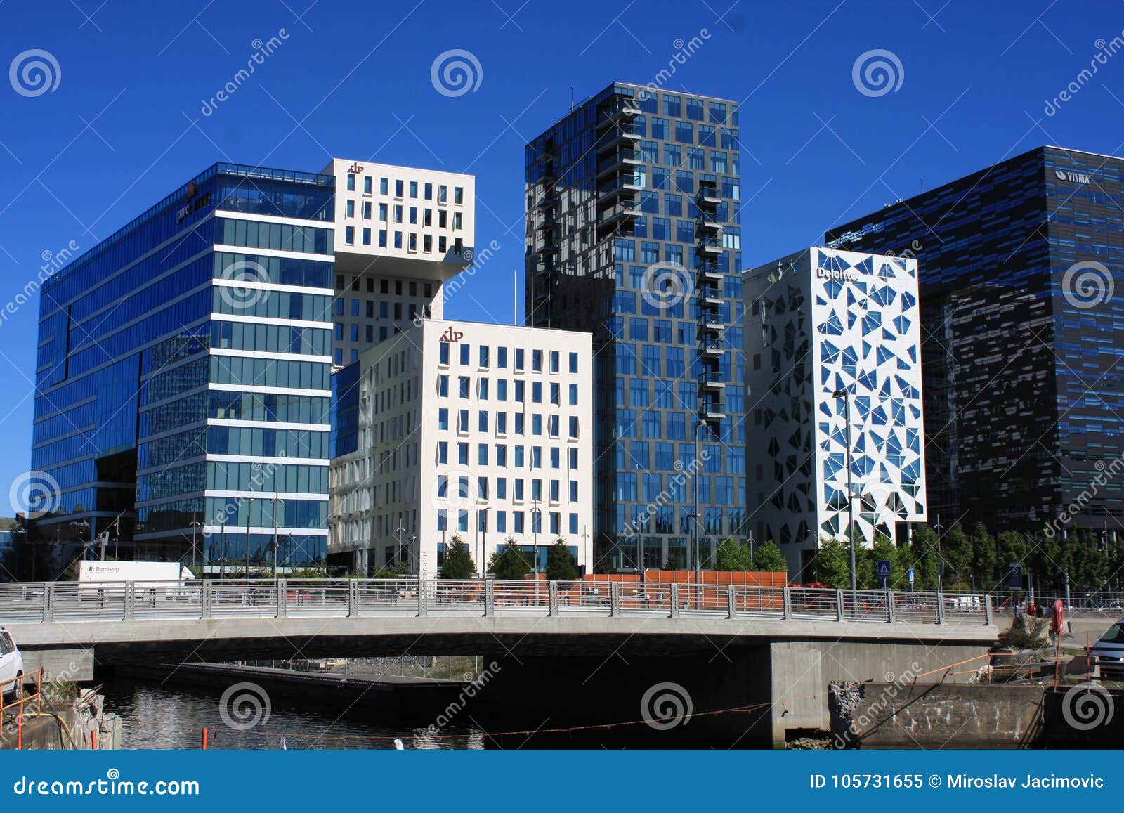 Panoramic View of Modern Buildings in Oslo, Norway Editorial Image ...