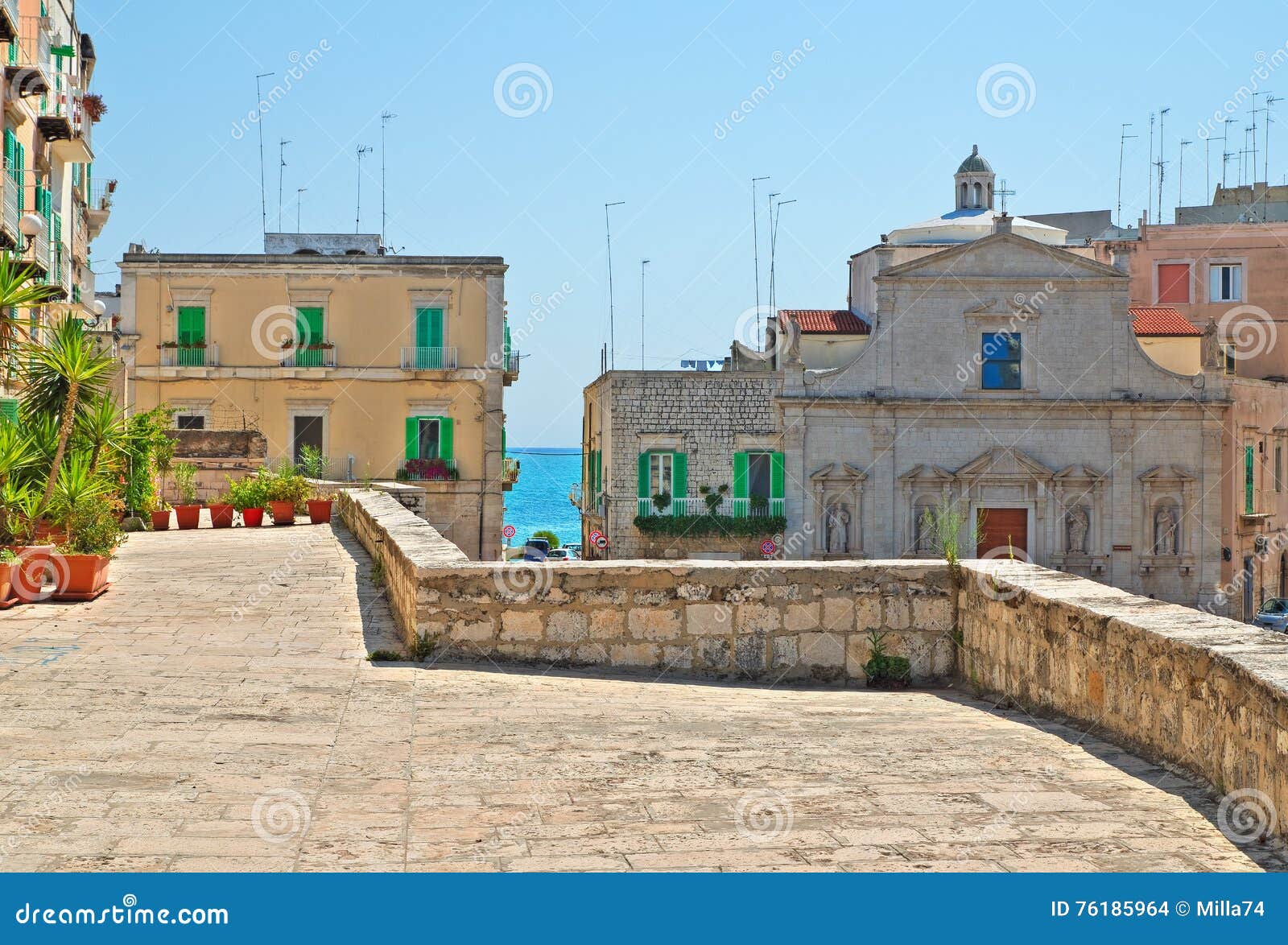Panoramic View of Molfetta. Puglia. Italy. Stock Photo - Image of ...