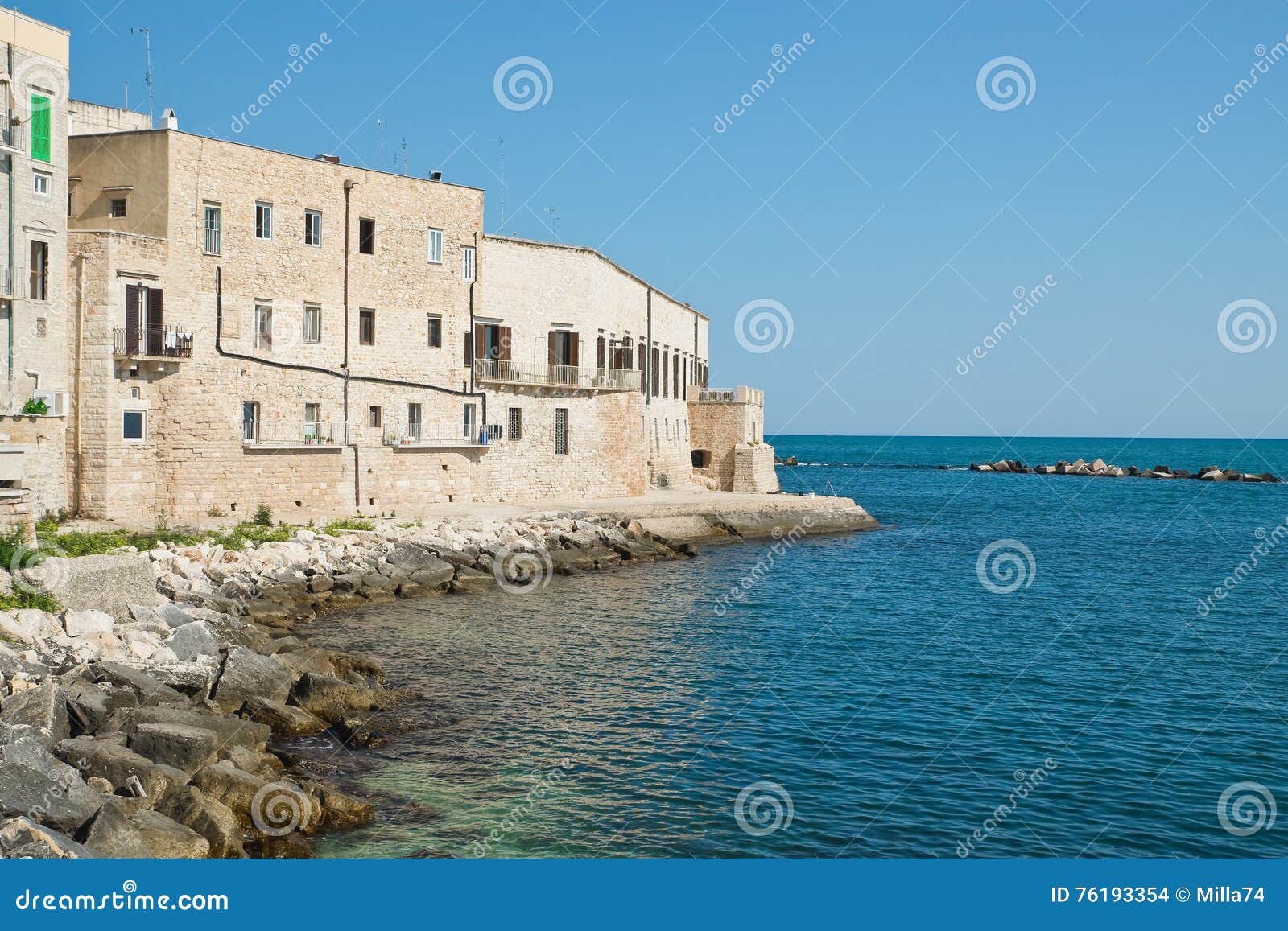 Panoramic View of Molfetta. Puglia. Italy. Stock Photo - Image of beach ...