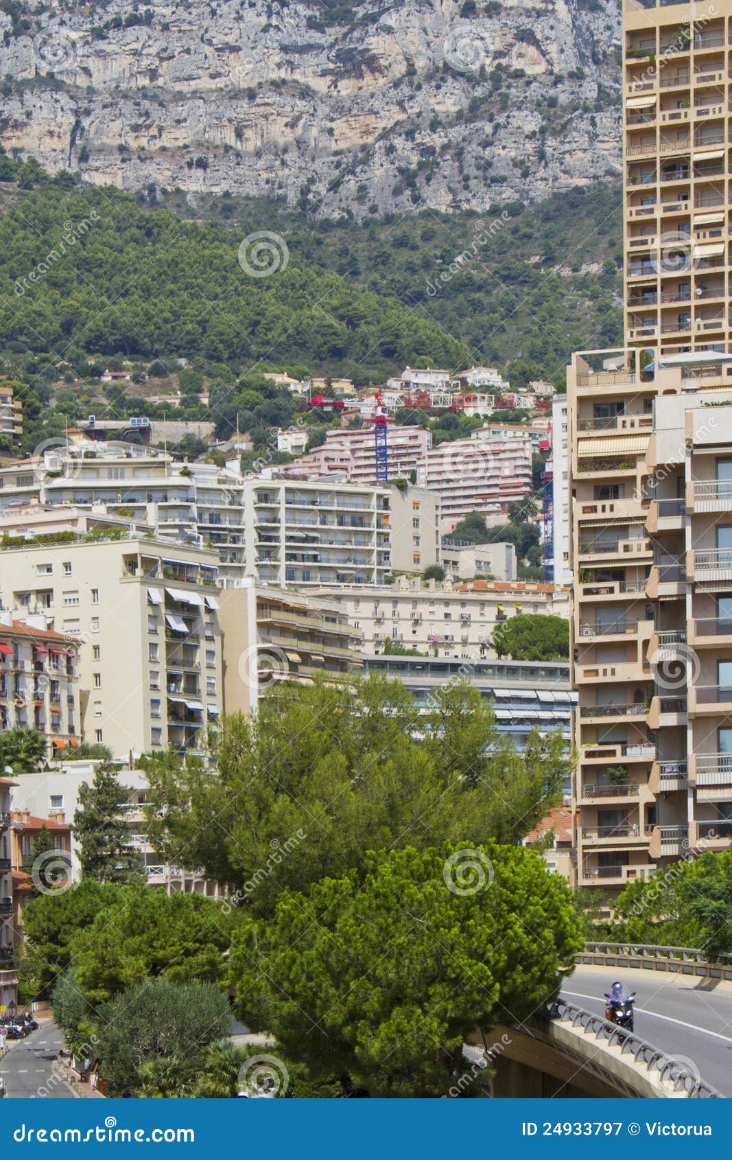 Panoramic view of Monaco stock image. Image of clear - 24933797