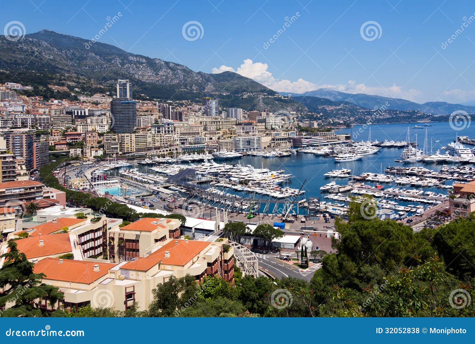 Panoramic view of Monaco stock photo. Image of panorama - 32052838