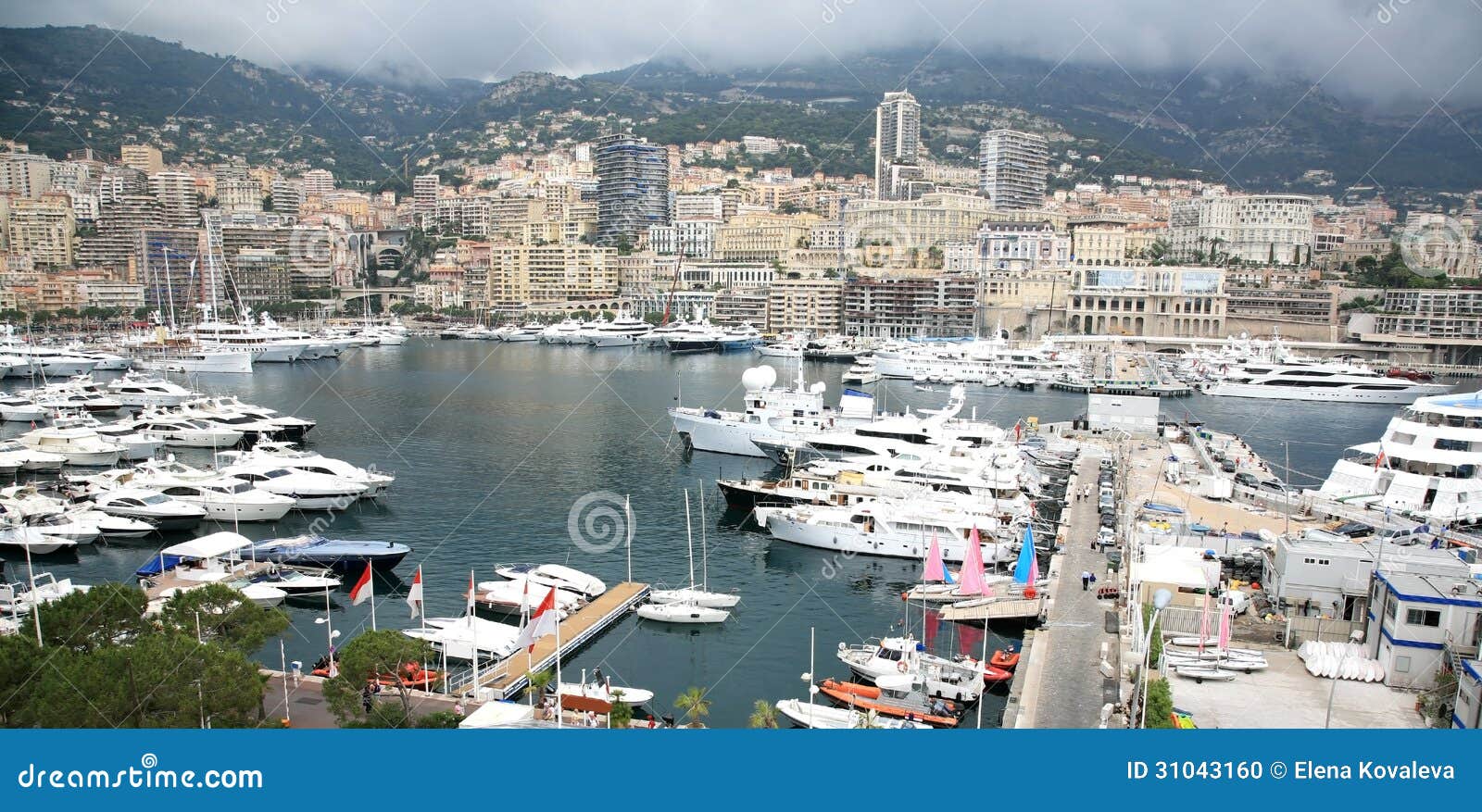 Panoramic View Monte Carlo Monaco Stock Photo - Image of dock, luxury ...