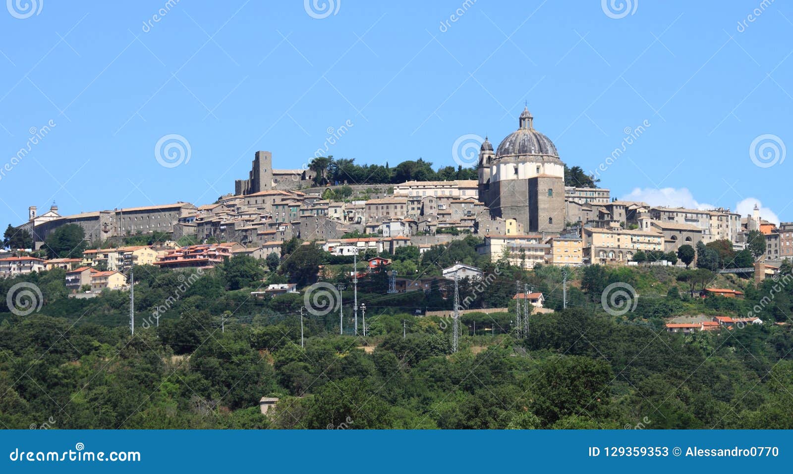 Panoramic View of Montefiascone Stock Image - Image of cathedral ...