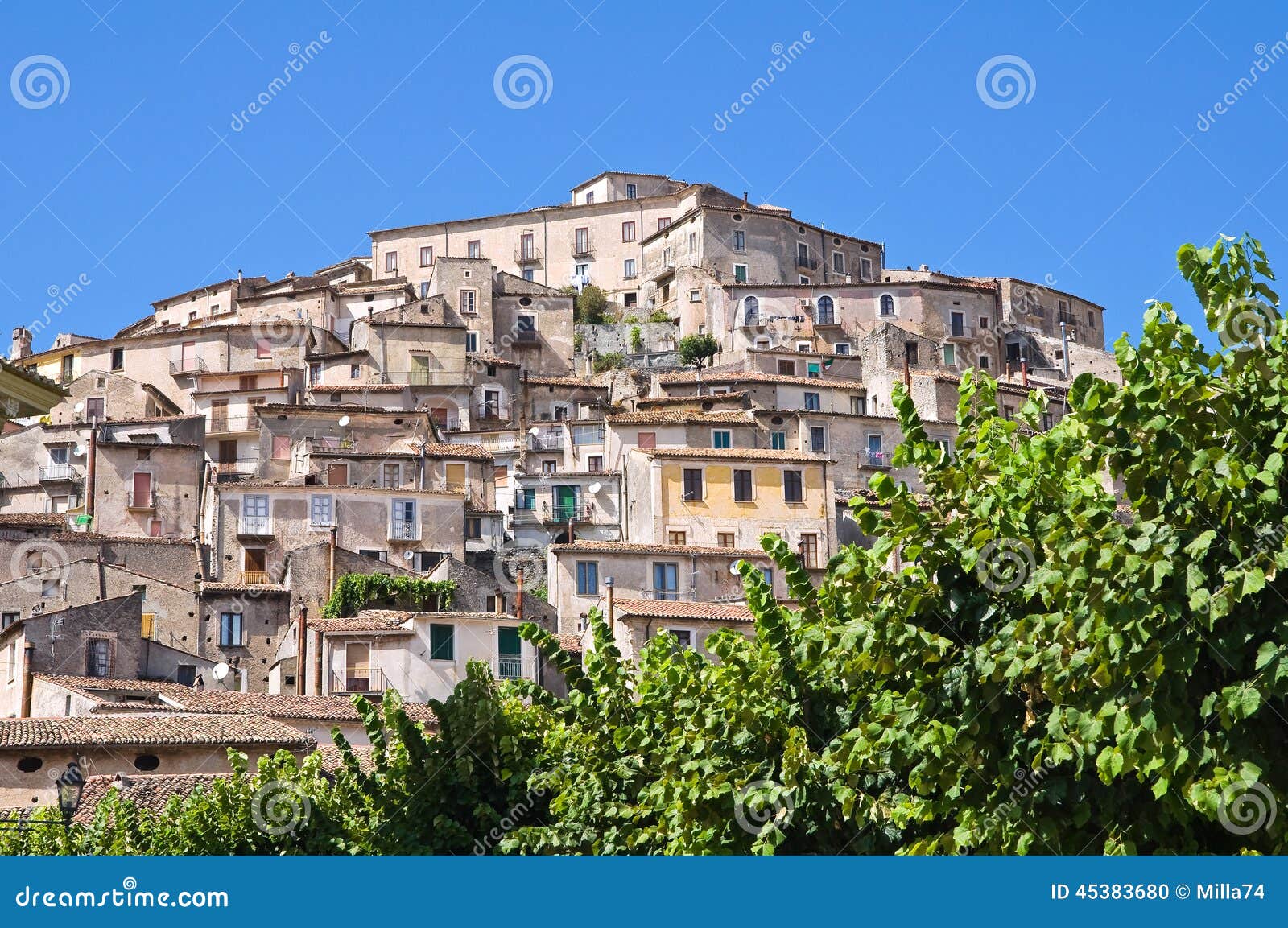 Panoramic View of Morano Calabro. Calabria. Italy. Stock Photo - Image ...