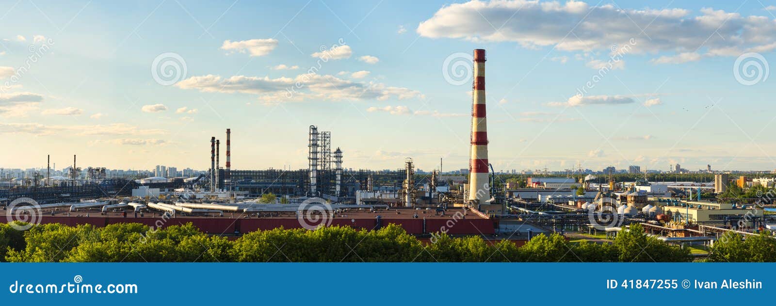 Panoramic View of Moscow Oil-processing Factory Stock Image - Image of ...
