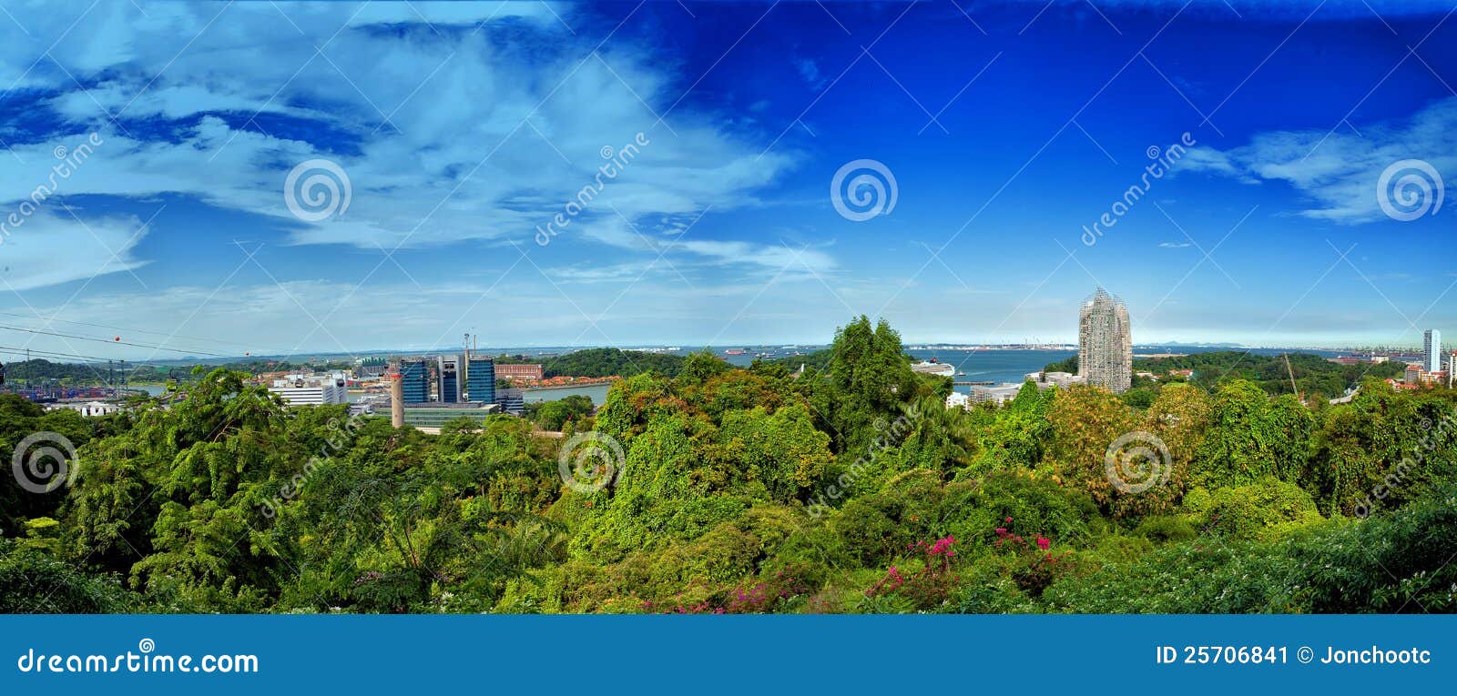 Panoramic View at Mount Faber Stock Image - Image of building ...