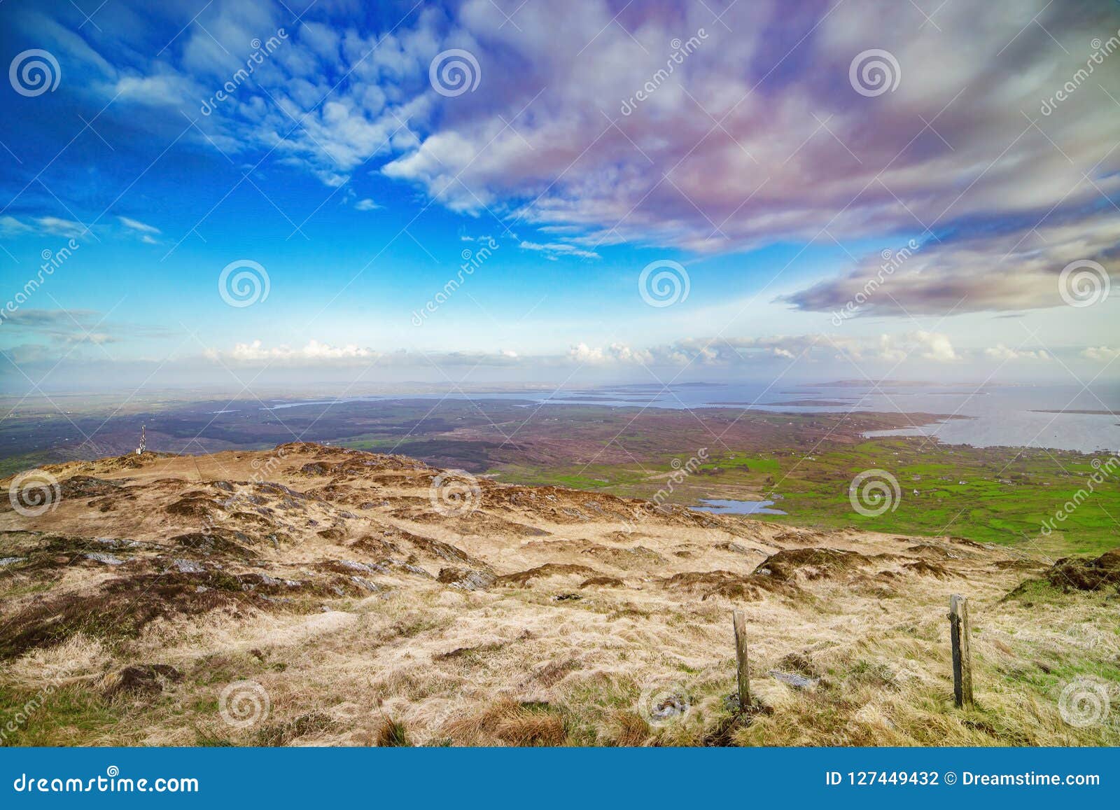 Panoramic View from the Mount Gabriel Stock Photo - Image of mountain ...