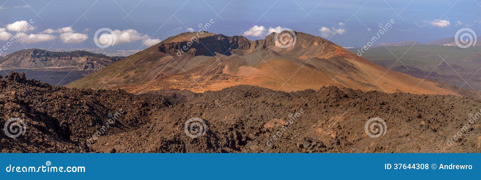 Panoramic View from Mount Teide Stock Photo - Image of arid, pico: 37644308