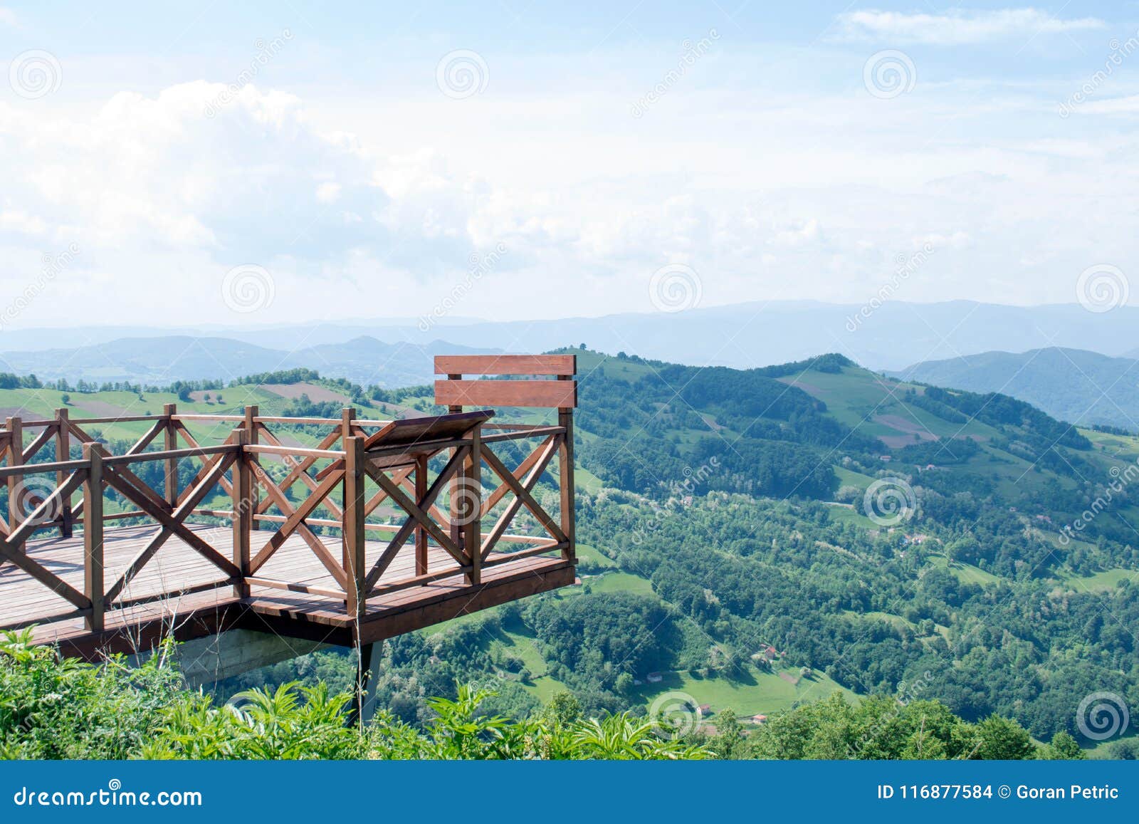 Panoramic View of Mountains and Meadows.wooden Stand for Panoramic ...