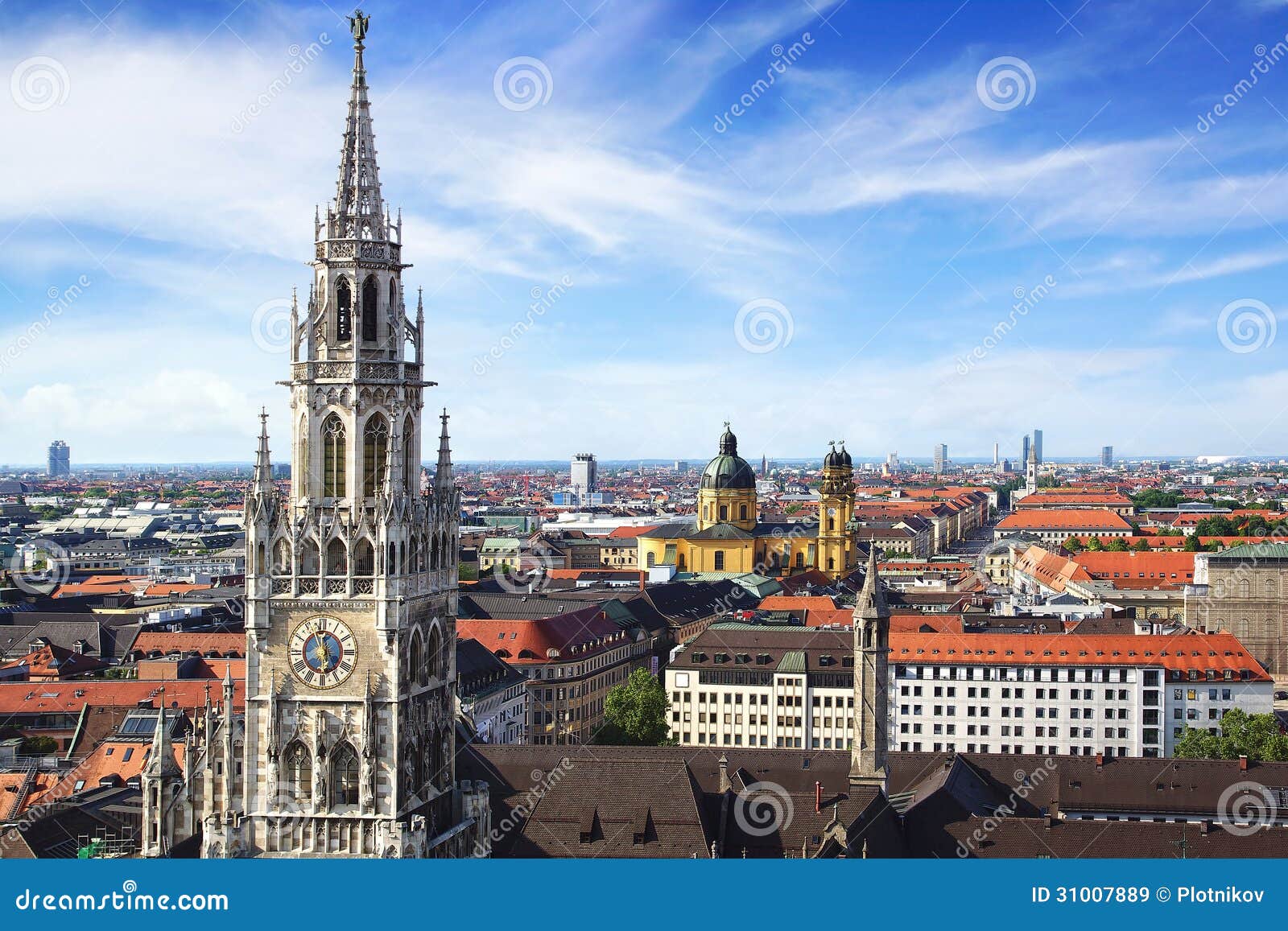 Panoramic View at the Munich. Stock Image - Image of architecture ...