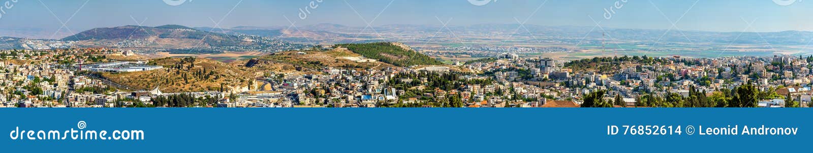 Panoramic View of Nazareth - Israel Stock Photo - Image of ancient ...