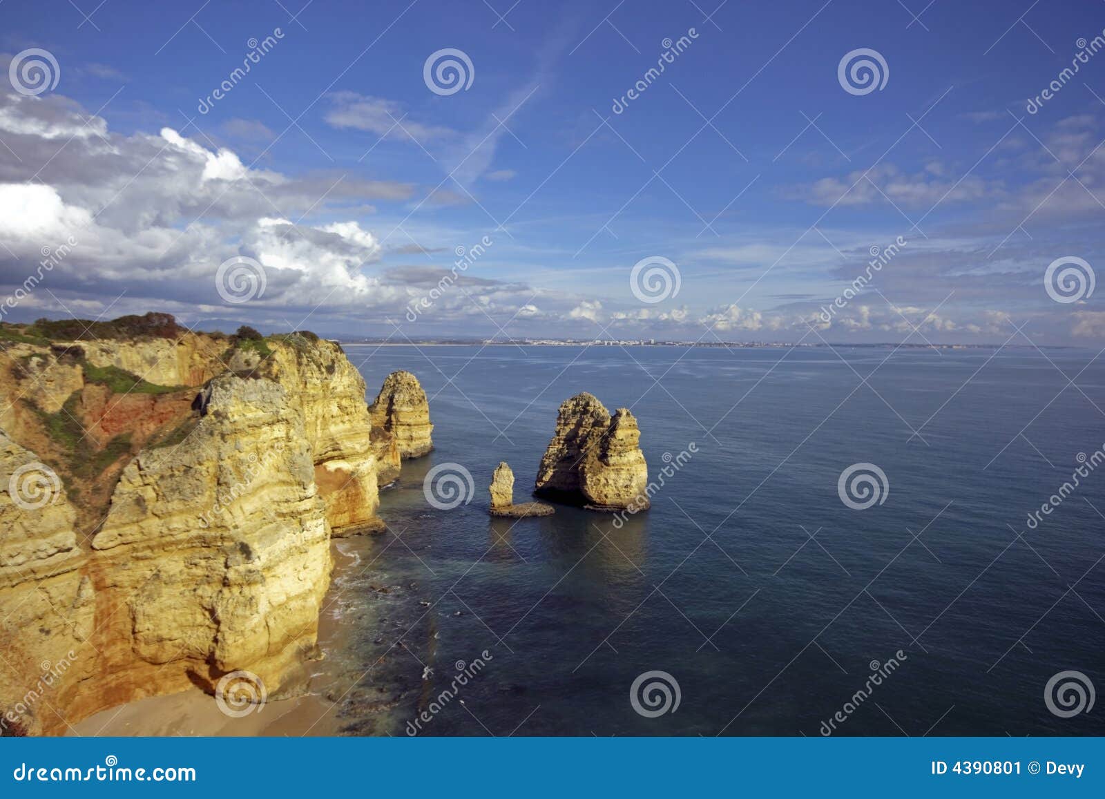 Panoramic View Near Lagos in Portugal Stock Image - Image of portugal ...