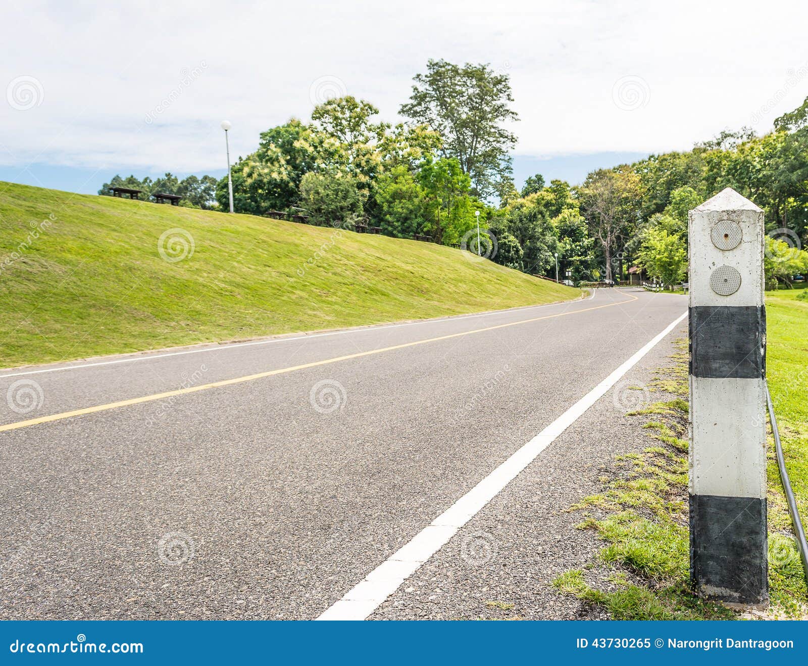 Panoramic View of Nice Green Hill Stock Image - Image of green ...