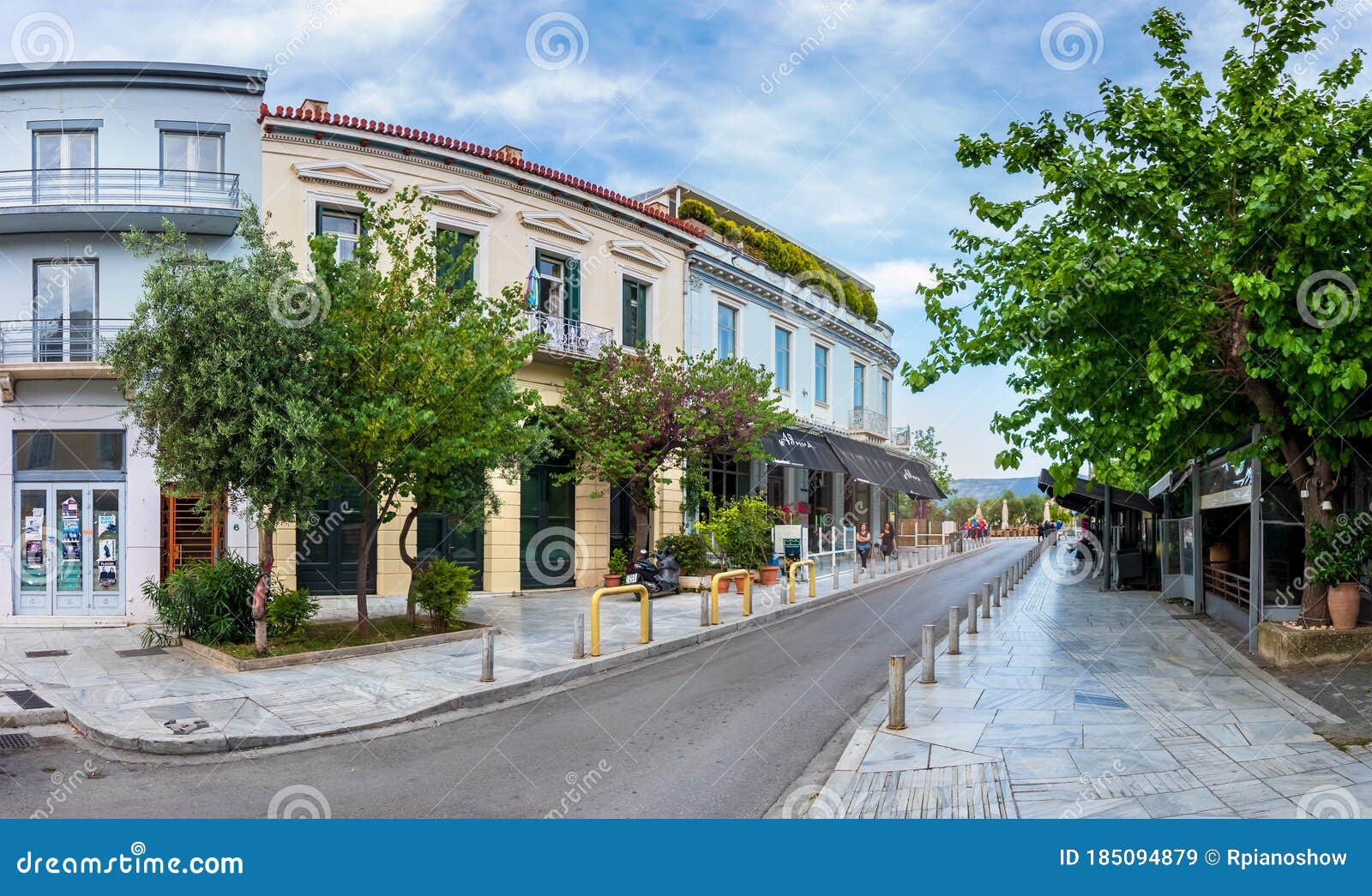 Panoramic View of the Nileos St in Thissio, Athens. Editorial Stock ...