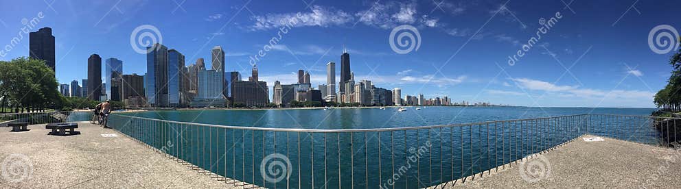 Panoramic View of North Chicago Editorial Photography - Image of ...