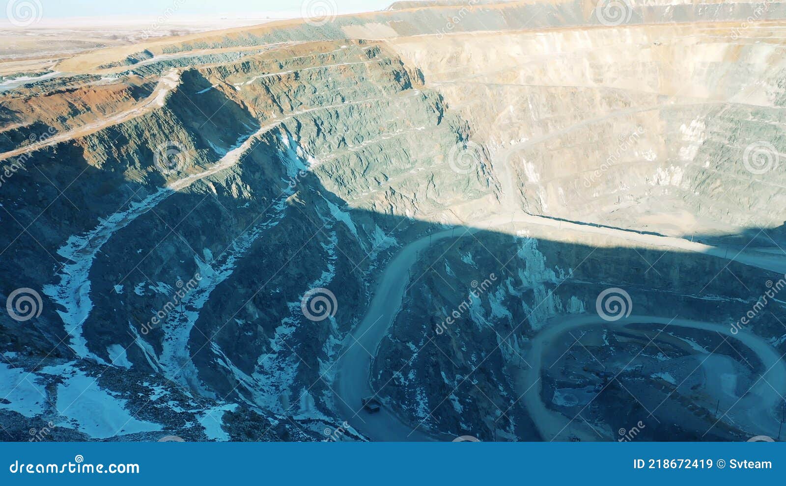 Panoramic View of an Open-pit Copper Mine Stock Image - Image of ...