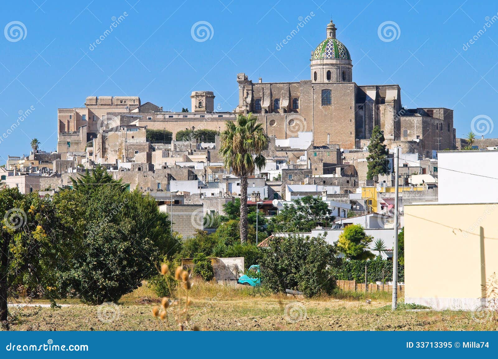 Panoramic View of Oria. Puglia. Italy. Stock Image - Image of medieval ...