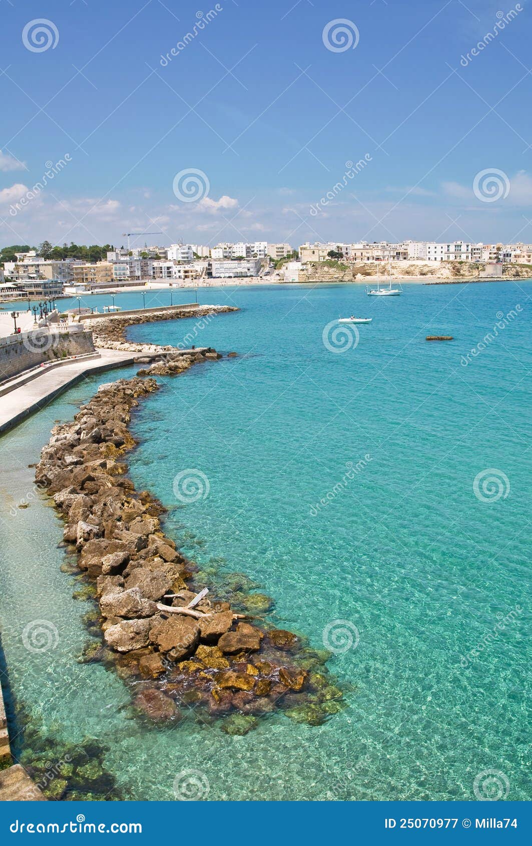 Panoramic View of Otranto. Puglia. Italy Stock Image - Image of outdoor ...