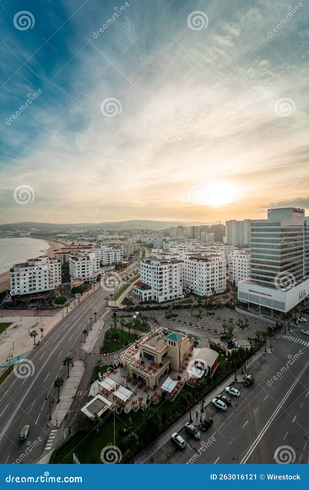 Panoramic View Over the Buildings Downtown Tanger in Morocco Editorial ...