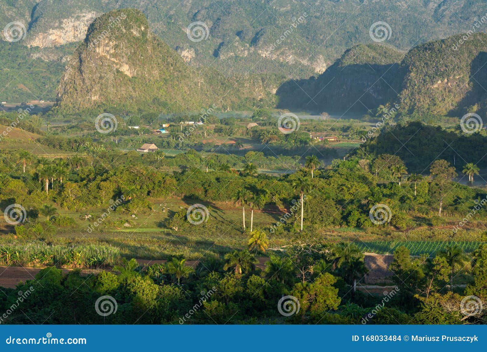 Panoramic View Over Landscape with Mogotes in Vinales Valley, Cuba ...