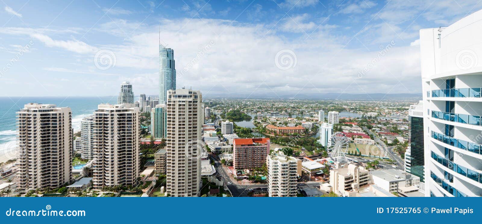 Panoramic View Over the Modern City Stock Image - Image of apartment ...