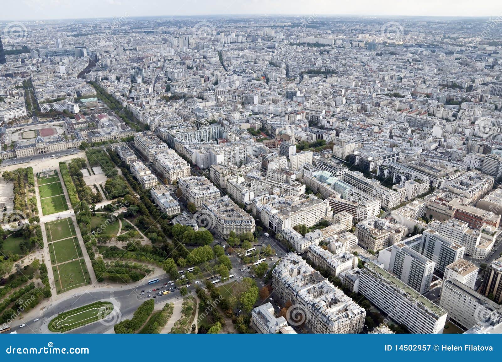Panoramic view over Paris stock image. Image of city - 14502957