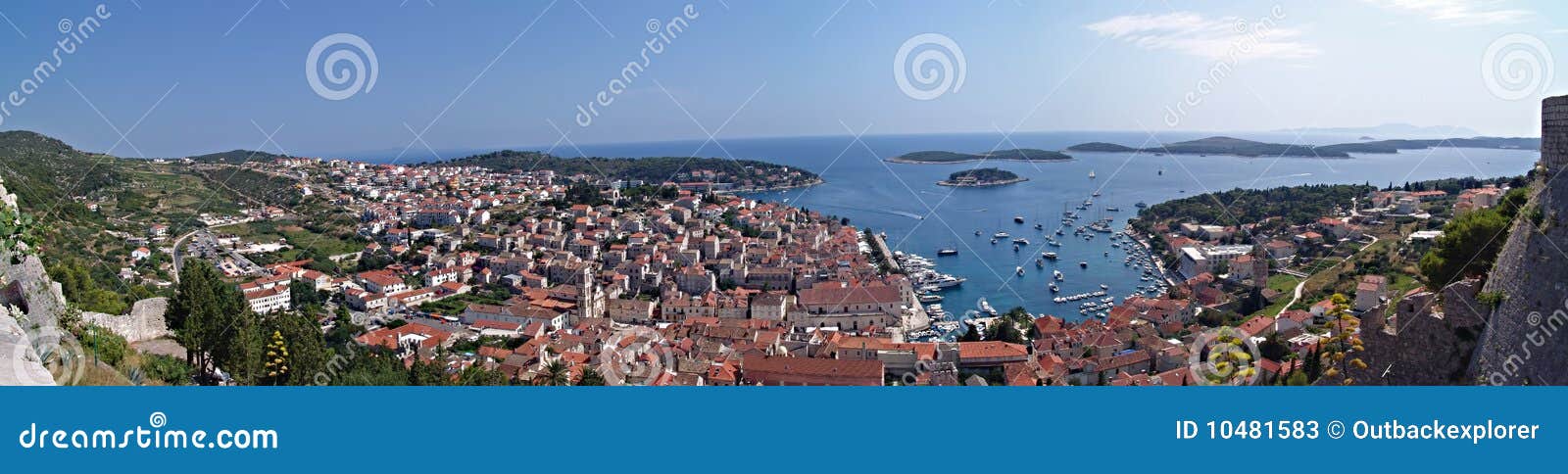A Panoramic View Over the Port Stock Image - Image of panoramic, forts ...
