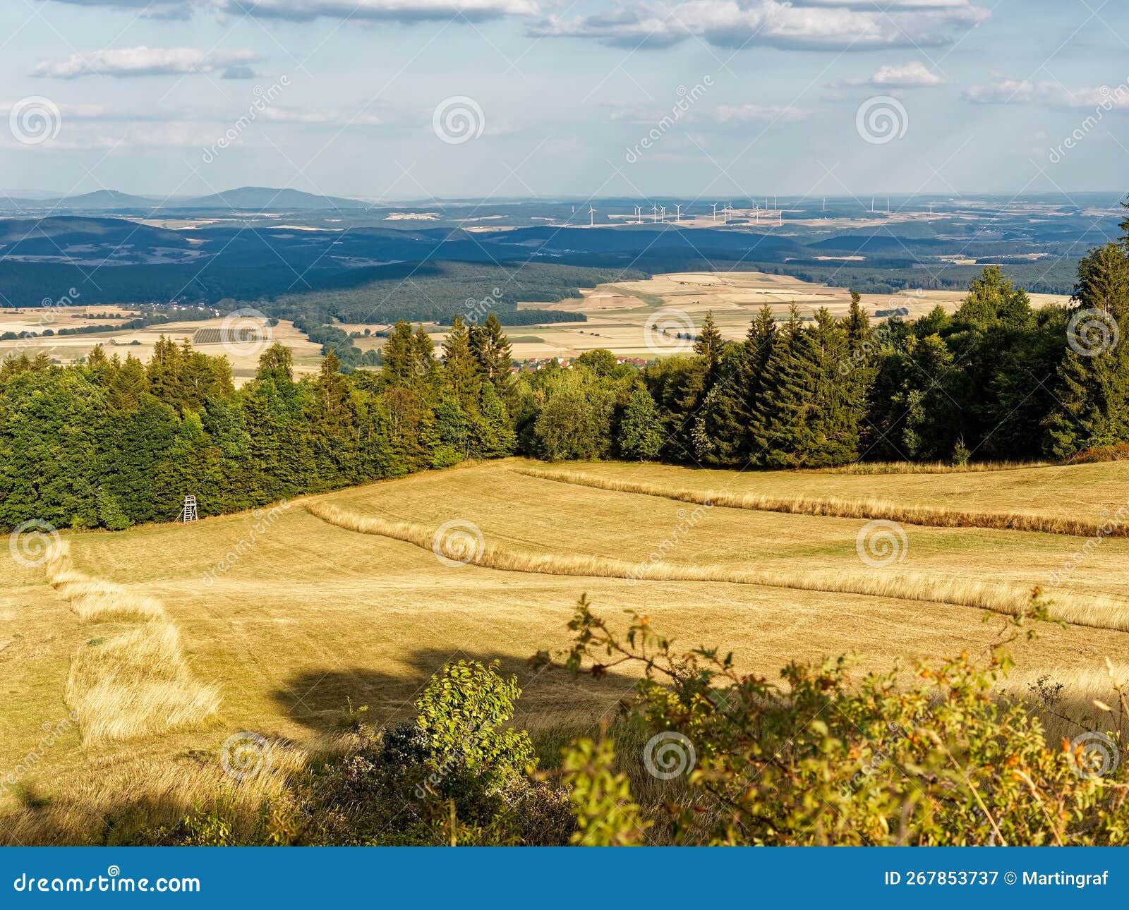 Biosphere Reserve Rhoen Landscape, Dry Fields after Long Hot Summer ...