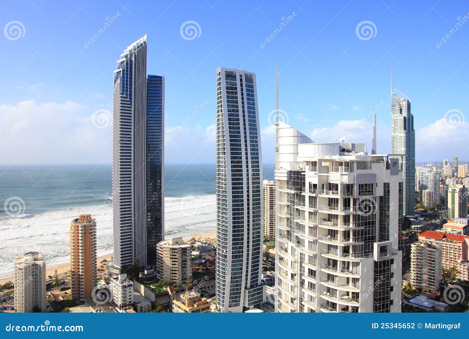 Australian Modern Tower Buildings Beachside Aerial View Editorial ...