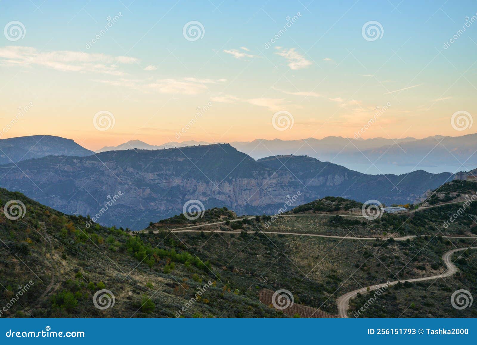 Panoramic View of the Parnassus Mountains Stock Image - Image of ...