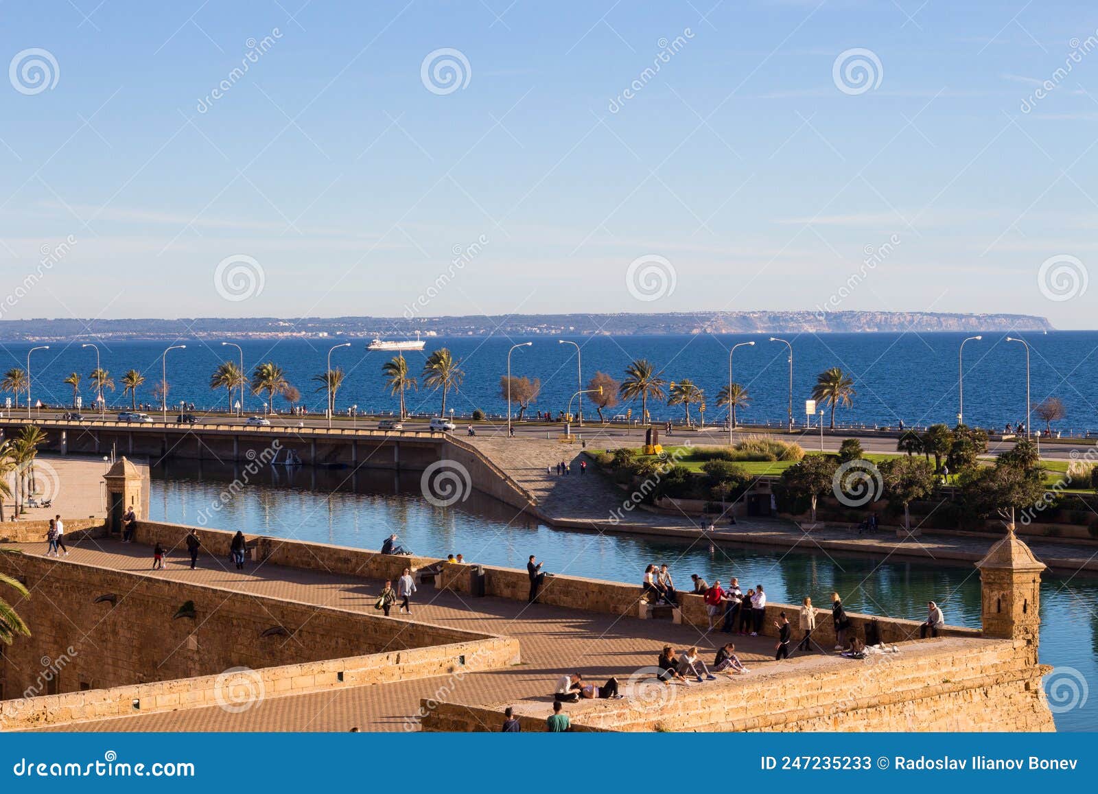 Panoramic View of Paseo Maritimo in Palma De Majorca Editorial Stock ...