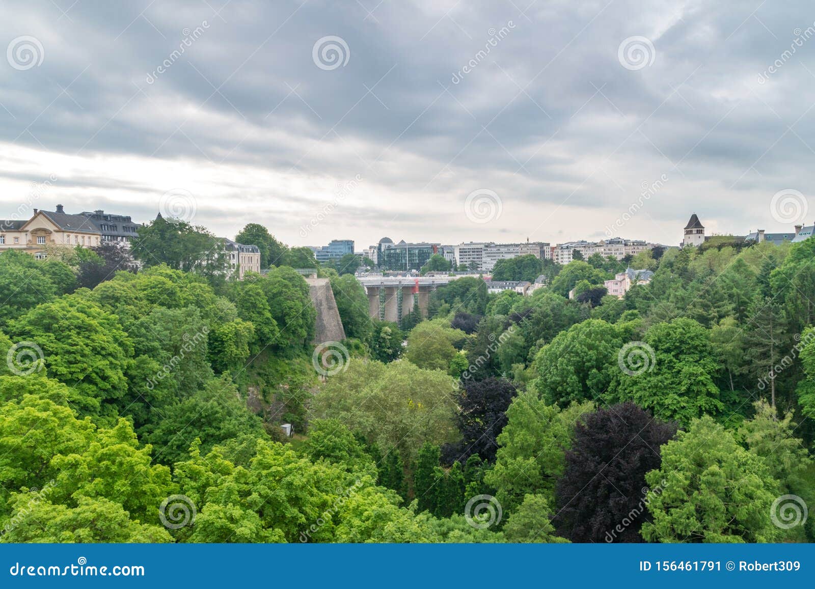 Panoramic View with Passerelle, Also Known As the Viaduct or Old Bridge ...