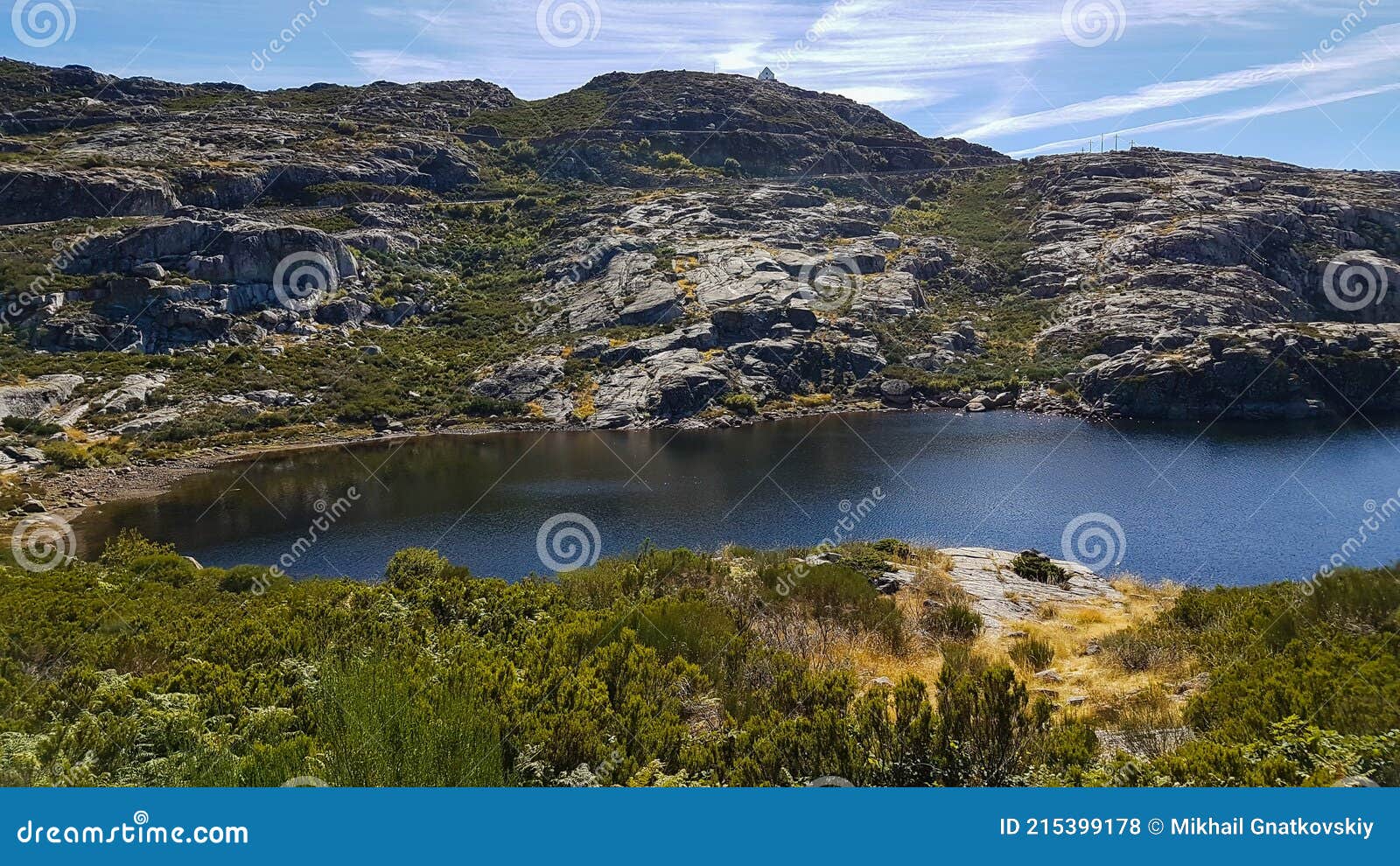 Panoramic View from the Peak of the Serra Da Estrela Mountains and ...