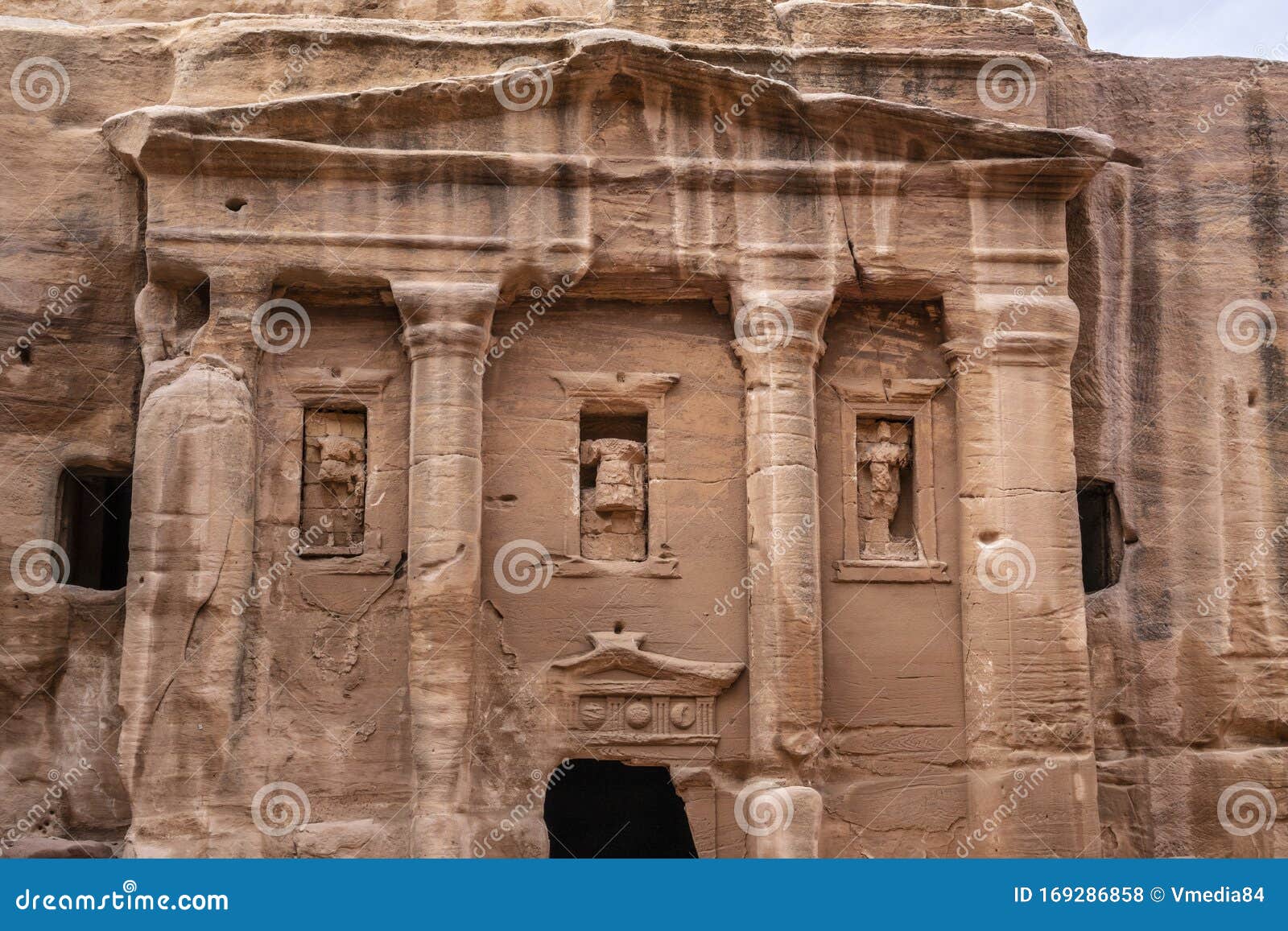 Panoramic View of Petra, Unesco Archeological Site, Jordan Editorial ...