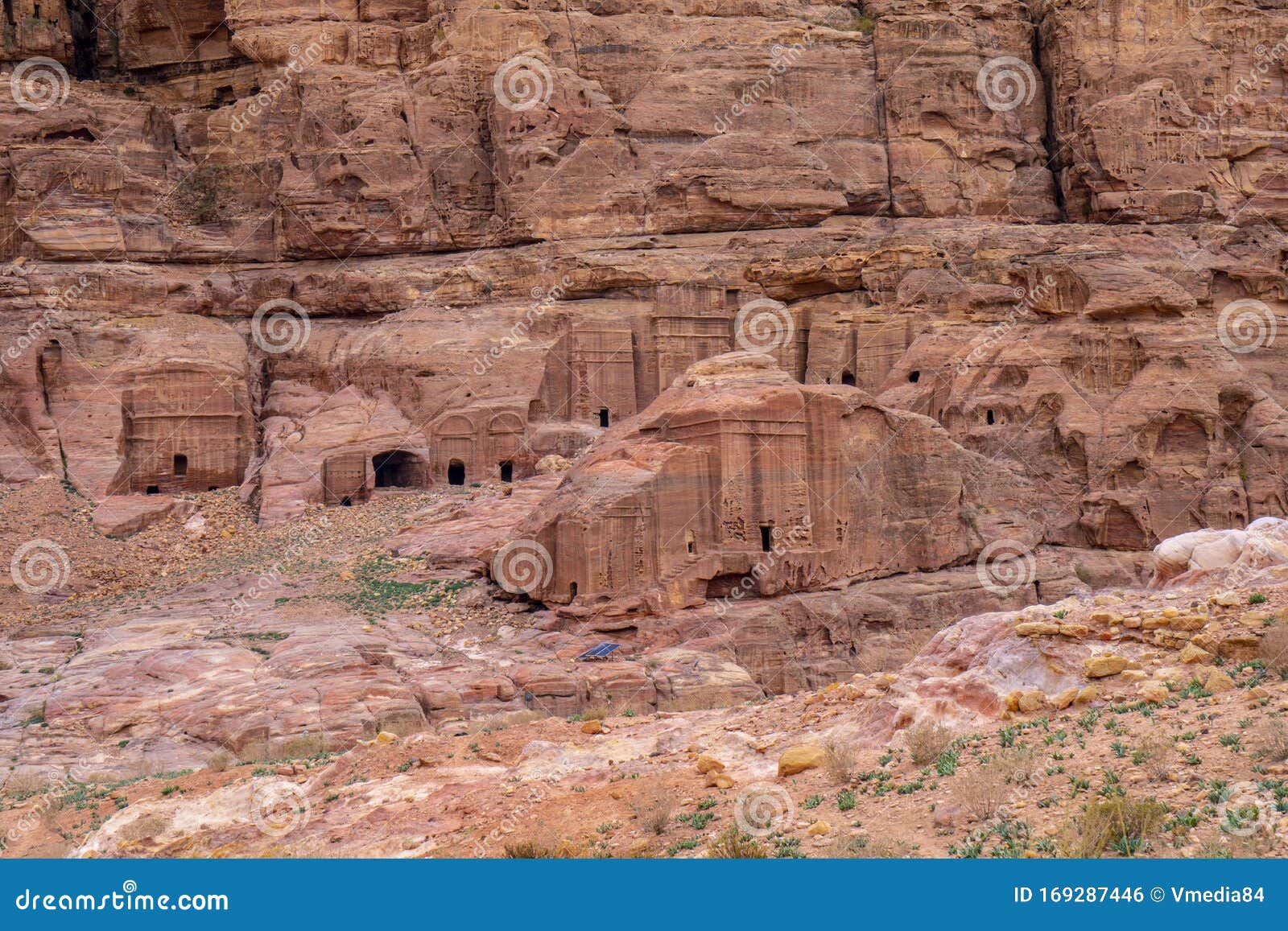 Panoramic View of Petra, Unesco Archeological Site, Jordan Stock Photo ...