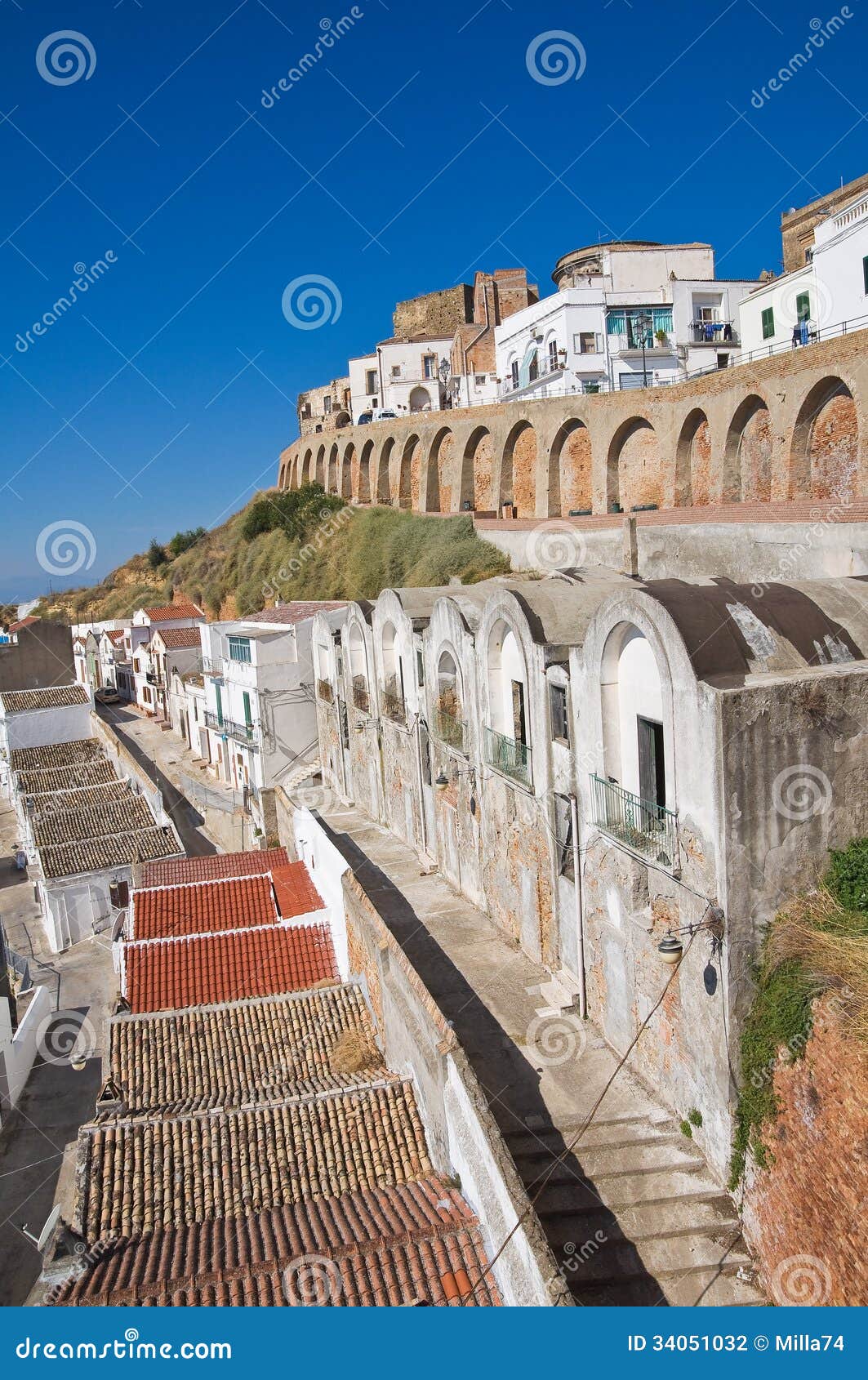 Panoramic View of Pisticci. Basilicata. Italy. Stock Photo - Image of ...