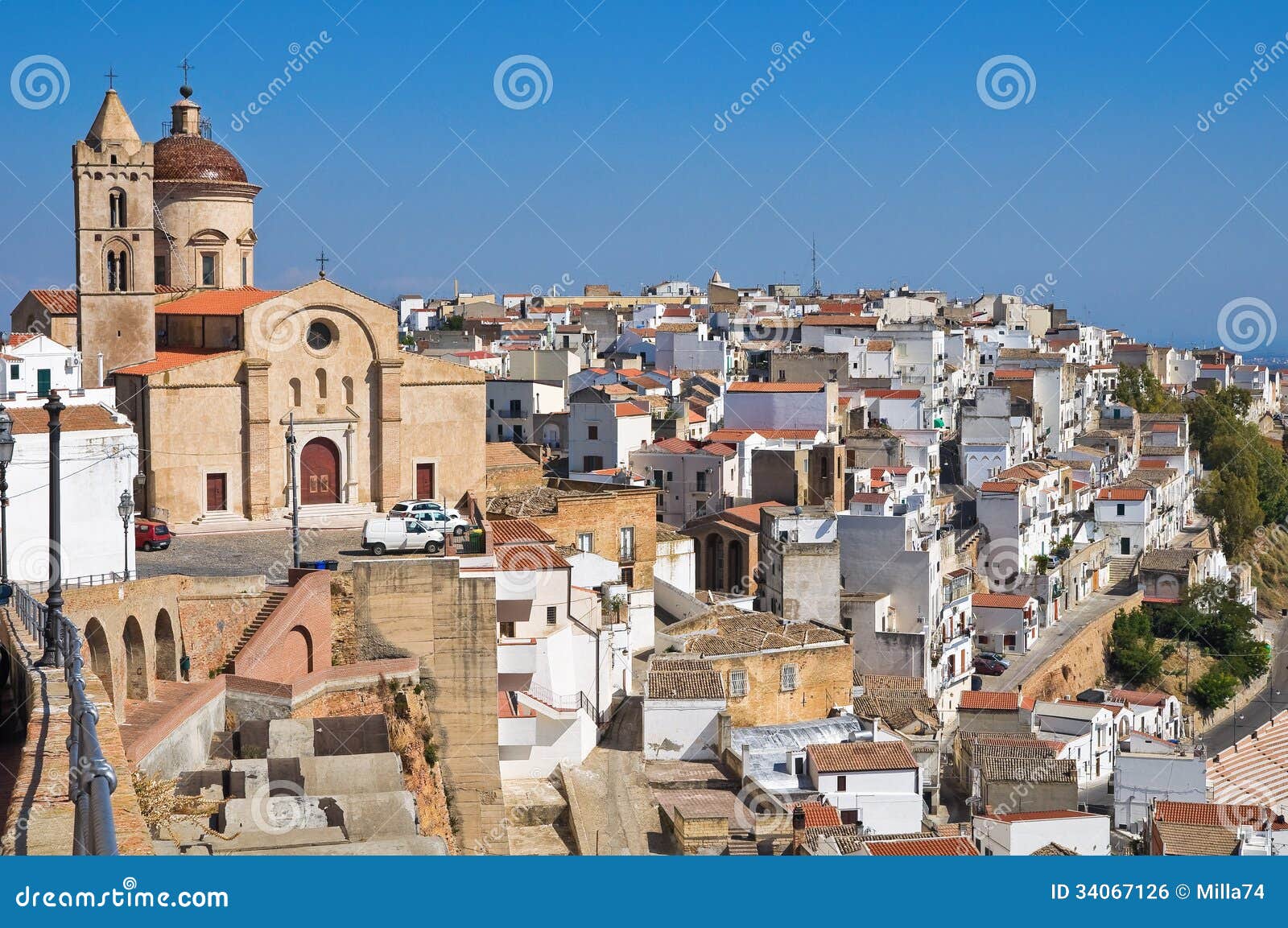 Panoramic View of Pisticci. Basilicata. Italy. Stock Photo - Image of ...