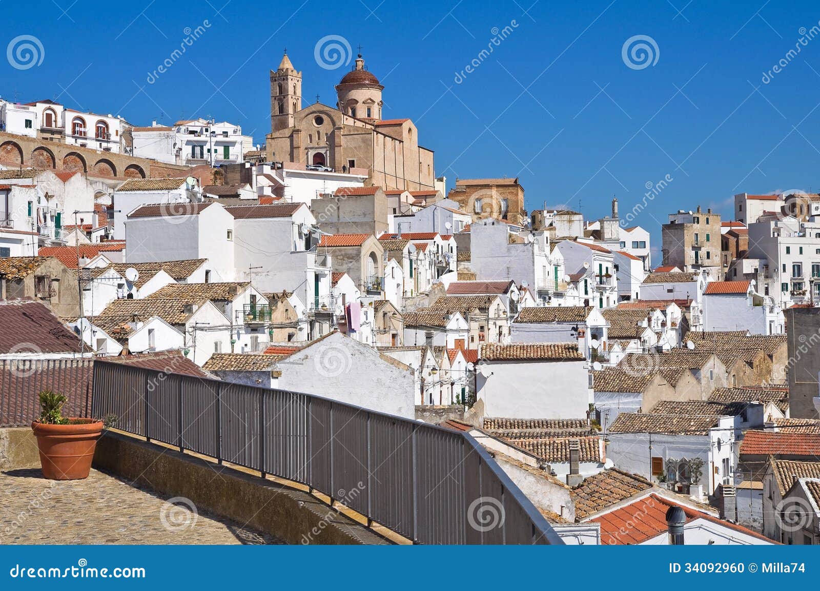 Panoramic View of Pisticci. Basilicata. Italy. Stock Photo - Image of ...