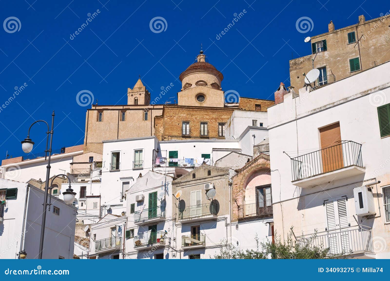 Panoramic View of Pisticci. Basilicata. Italy. Stock Image - Image of ...
