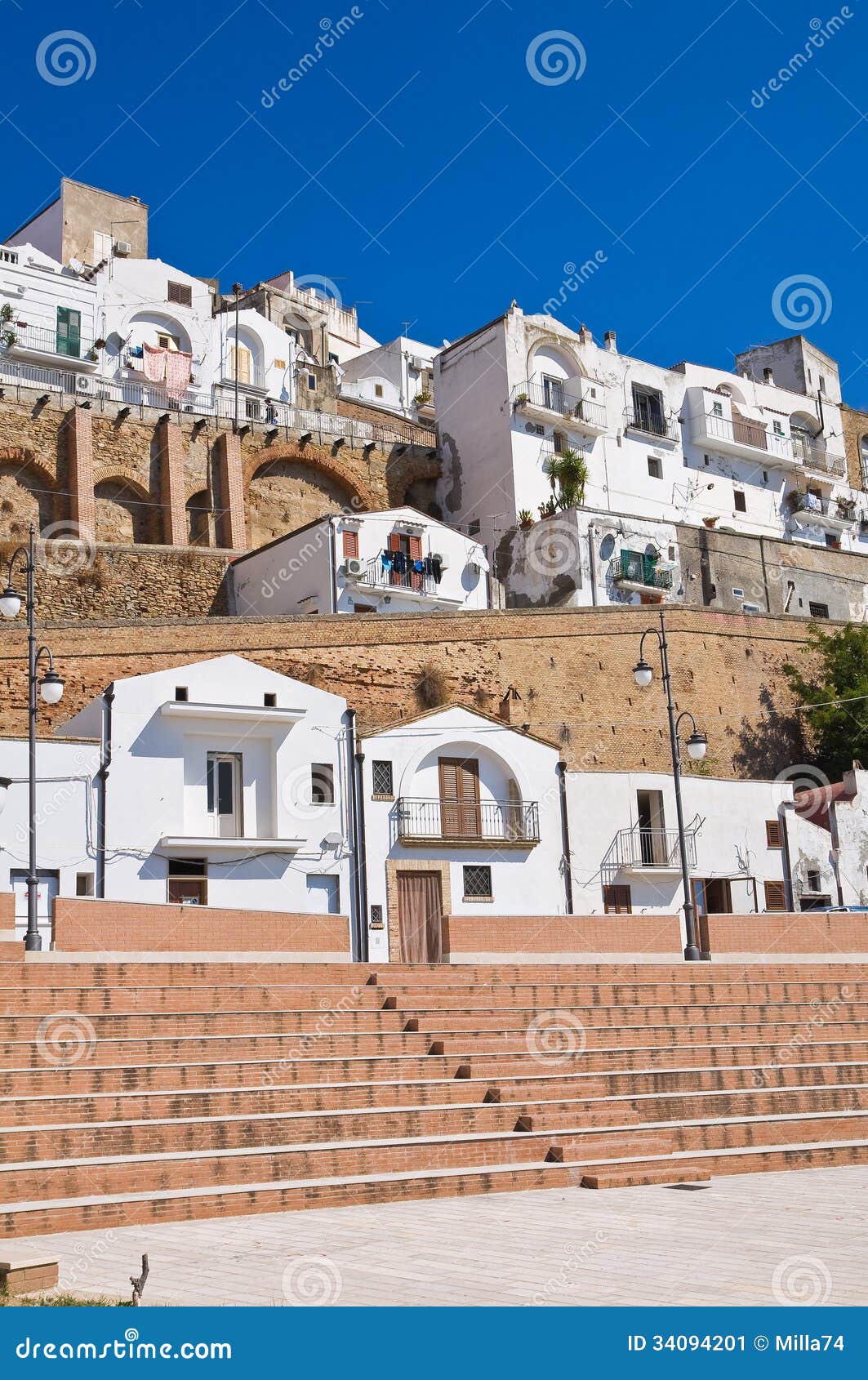 Panoramic View of Pisticci. Basilicata. Italy. Stock Image - Image of ...