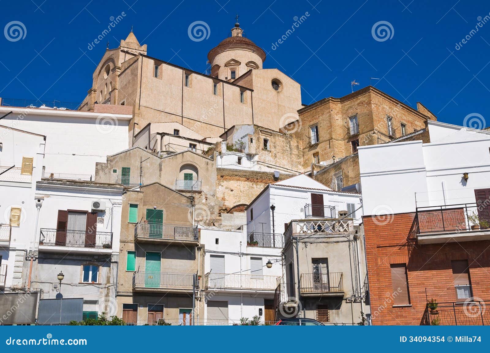Panoramic View of Pisticci. Basilicata. Italy. Stock Photo - Image of ...