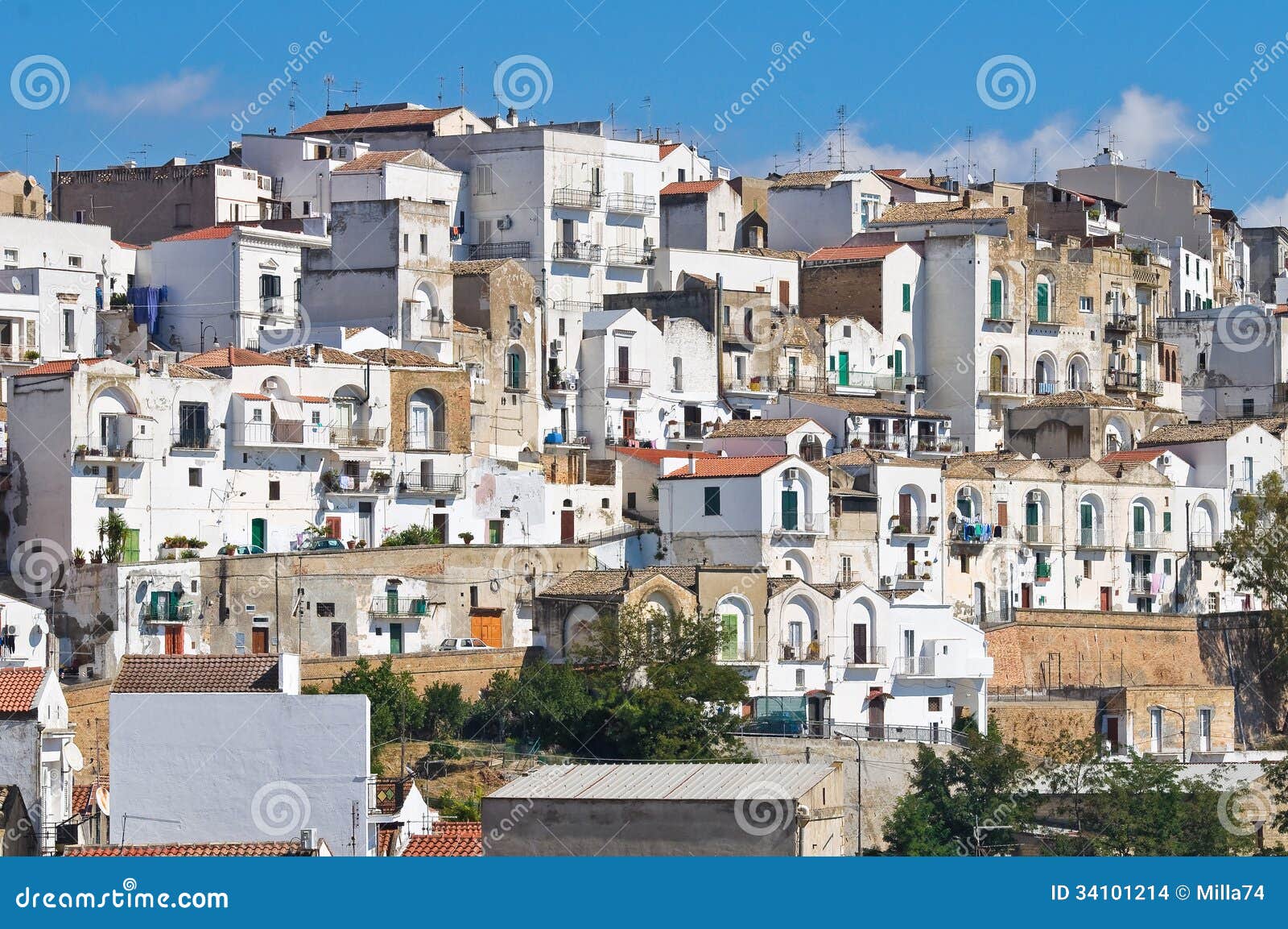 Panoramic View of Pisticci. Basilicata. Italy. Stock Photo - Image of ...