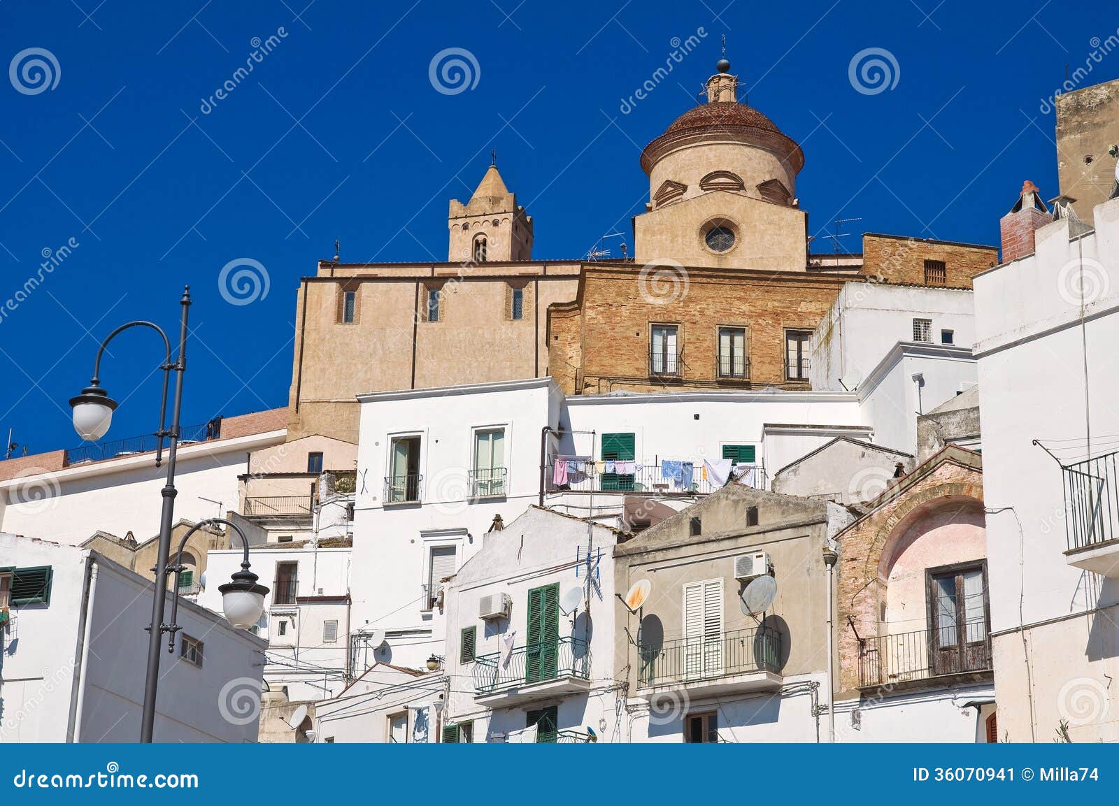 Panoramic View of Pisticci. Basilicata. Italy. Stock Image - Image of ...