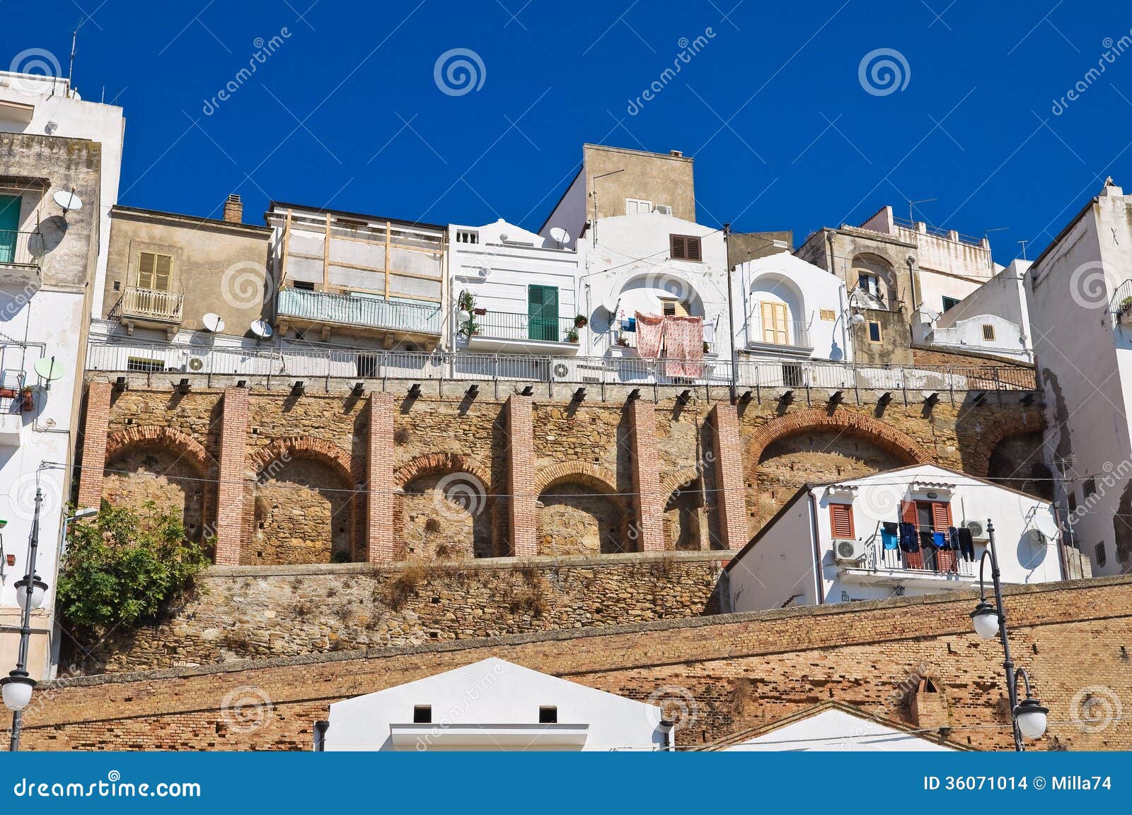 Panoramic View of Pisticci. Basilicata. Italy. Stock Photo - Image of ...