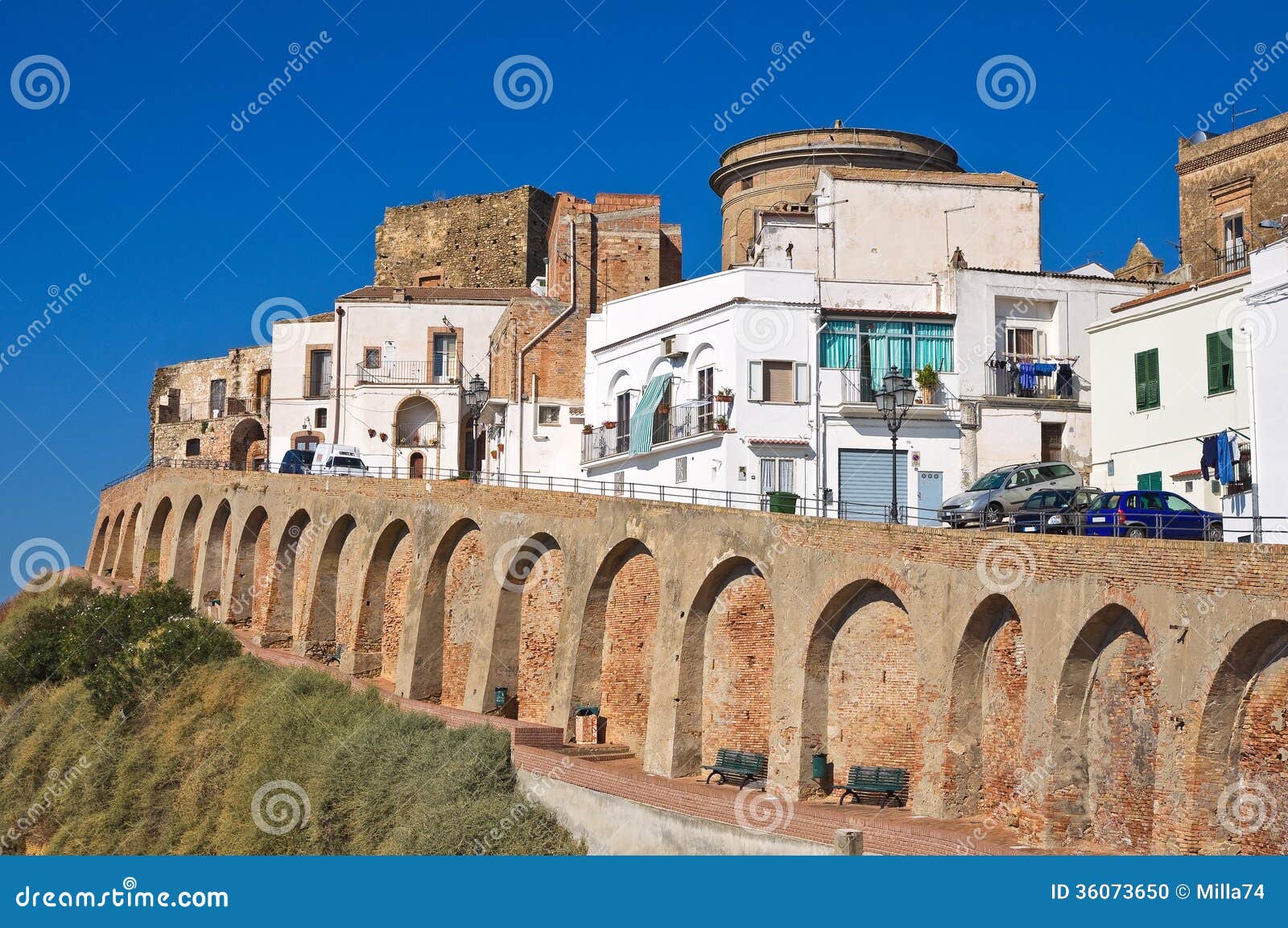 Panoramic View of Pisticci. Basilicata. Italy. Stock Photo - Image of ...