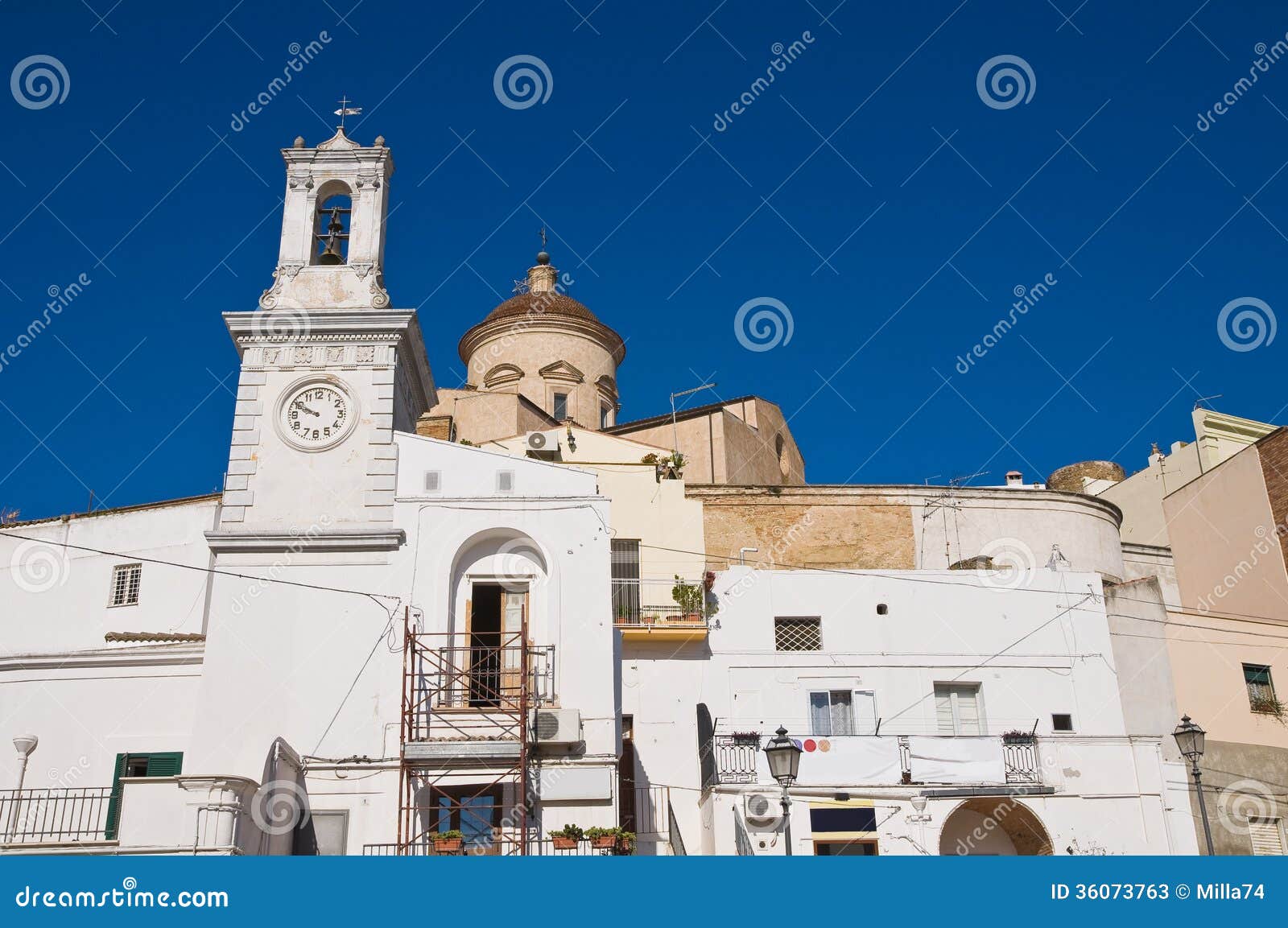 Panoramic View of Pisticci. Basilicata. Italy. Stock Image - Image of ...