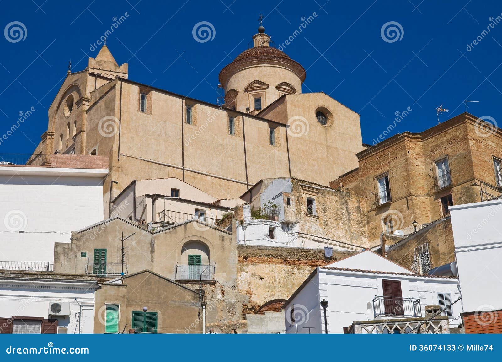 Panoramic View of Pisticci. Basilicata. Italy. Stock Image - Image of ...