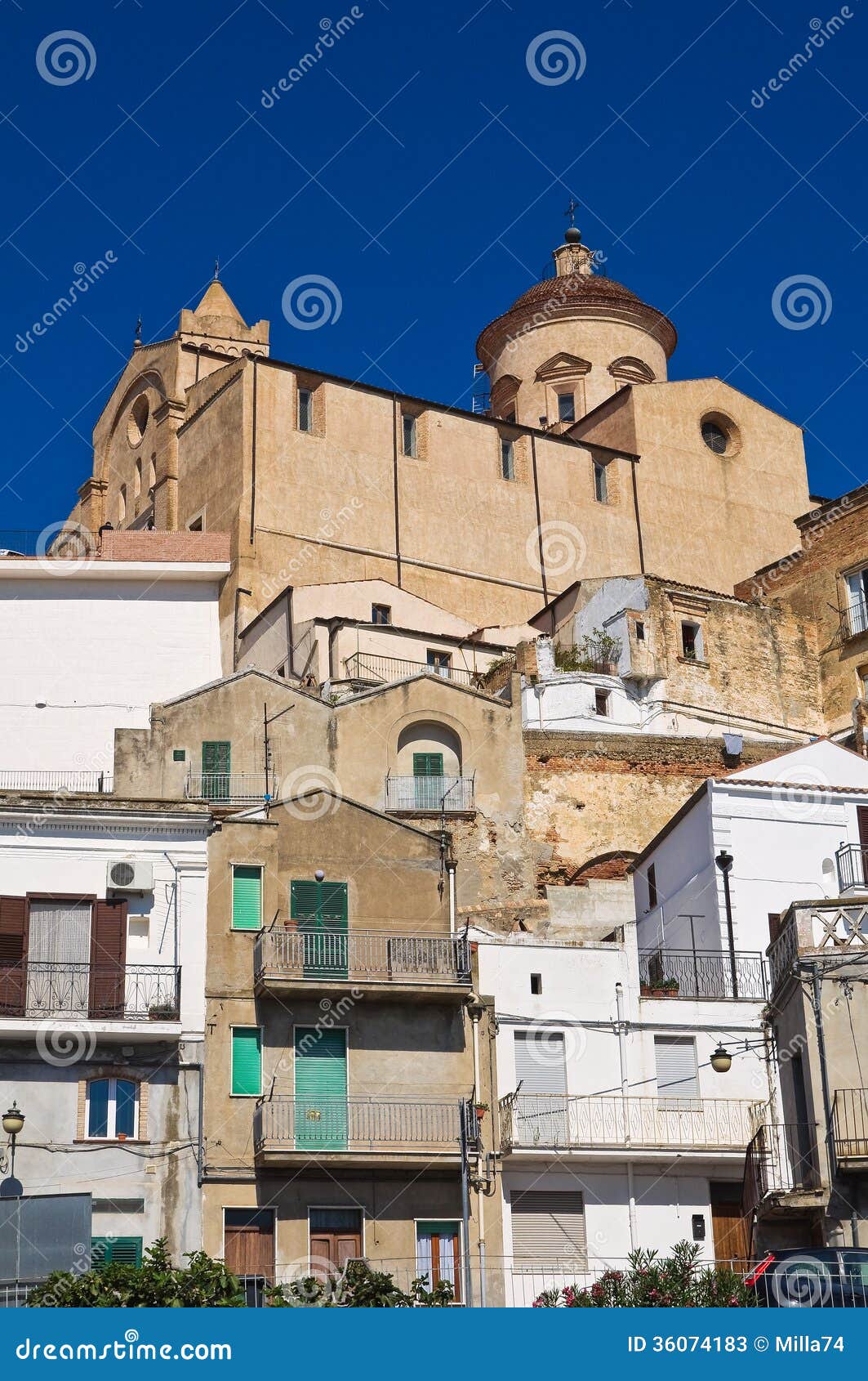 Panoramic View of Pisticci. Basilicata. Italy. Stock Image - Image of ...