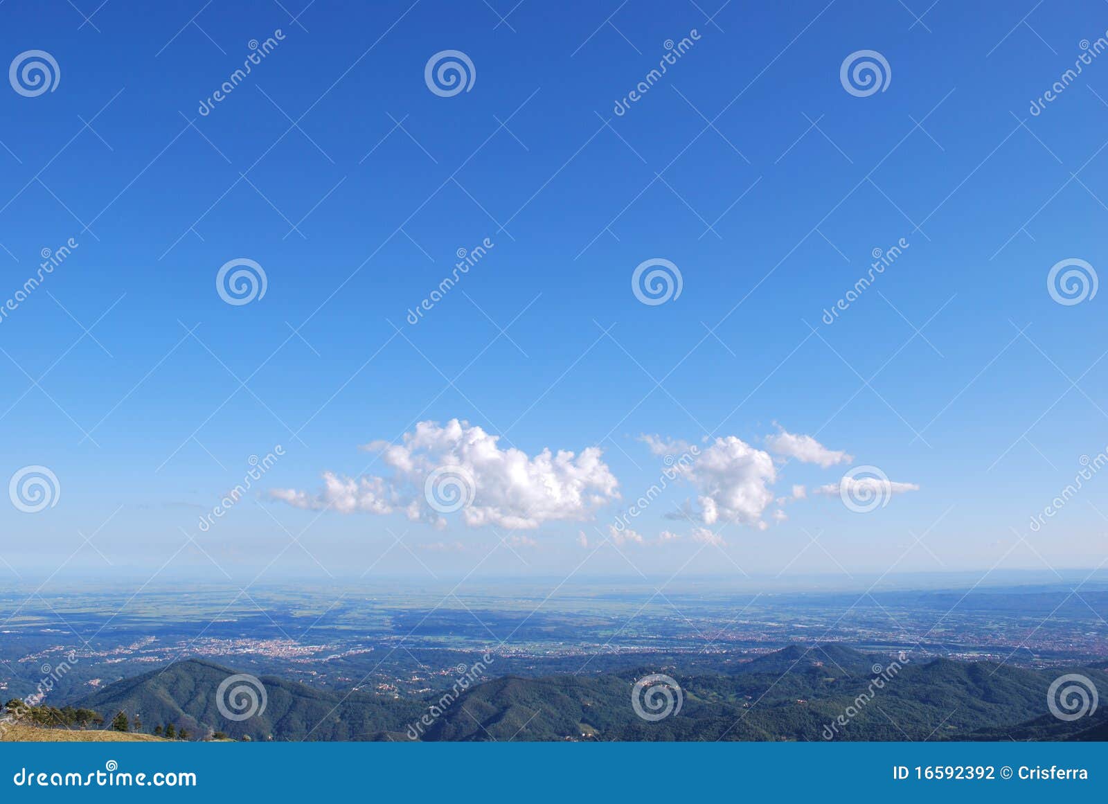 Panoramic View on Po Valley Stock Photo - Image of peak, blue: 16592392