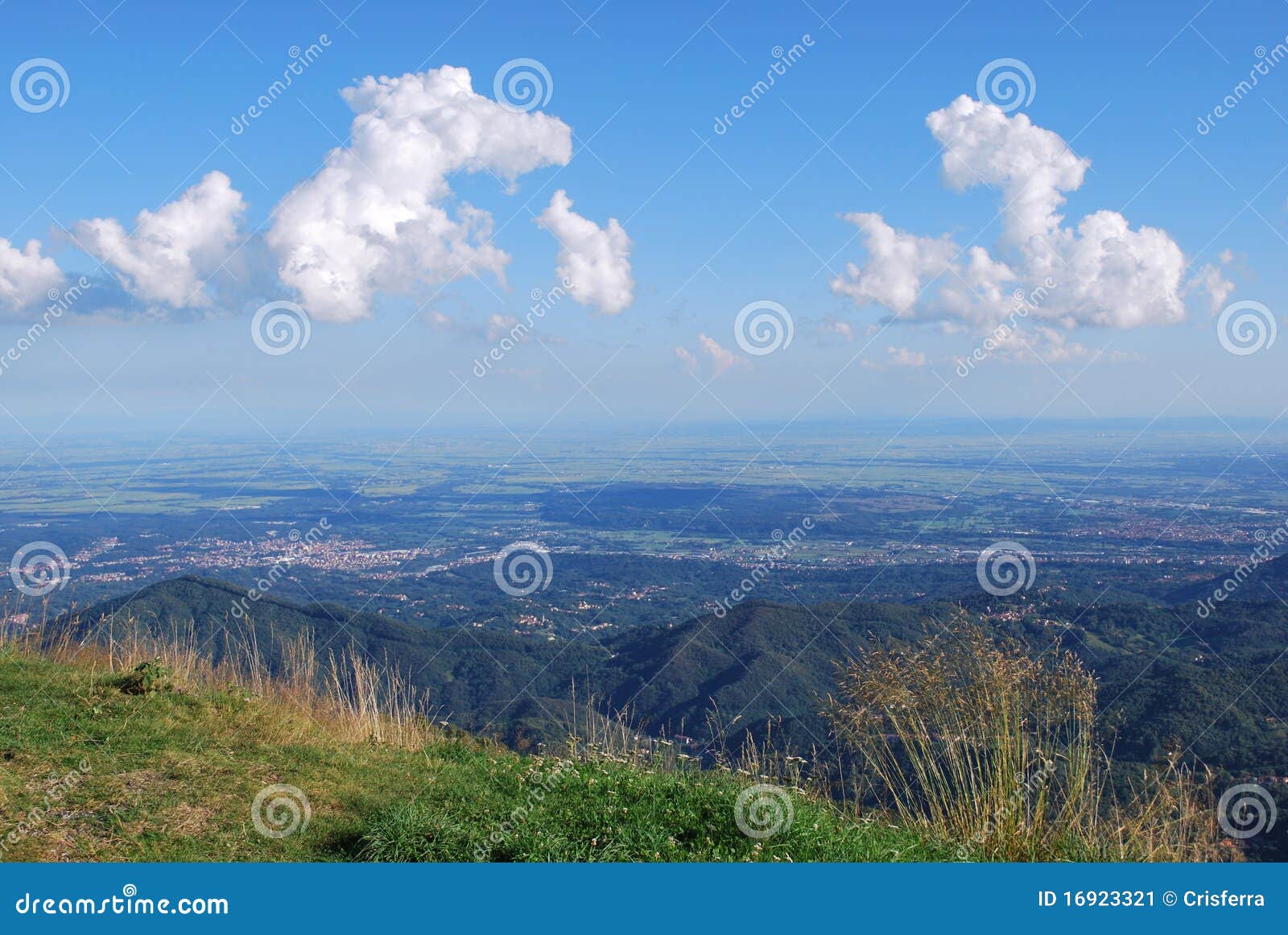 Panoramic View on Po Valley Stock Image - Image of panorama, green ...